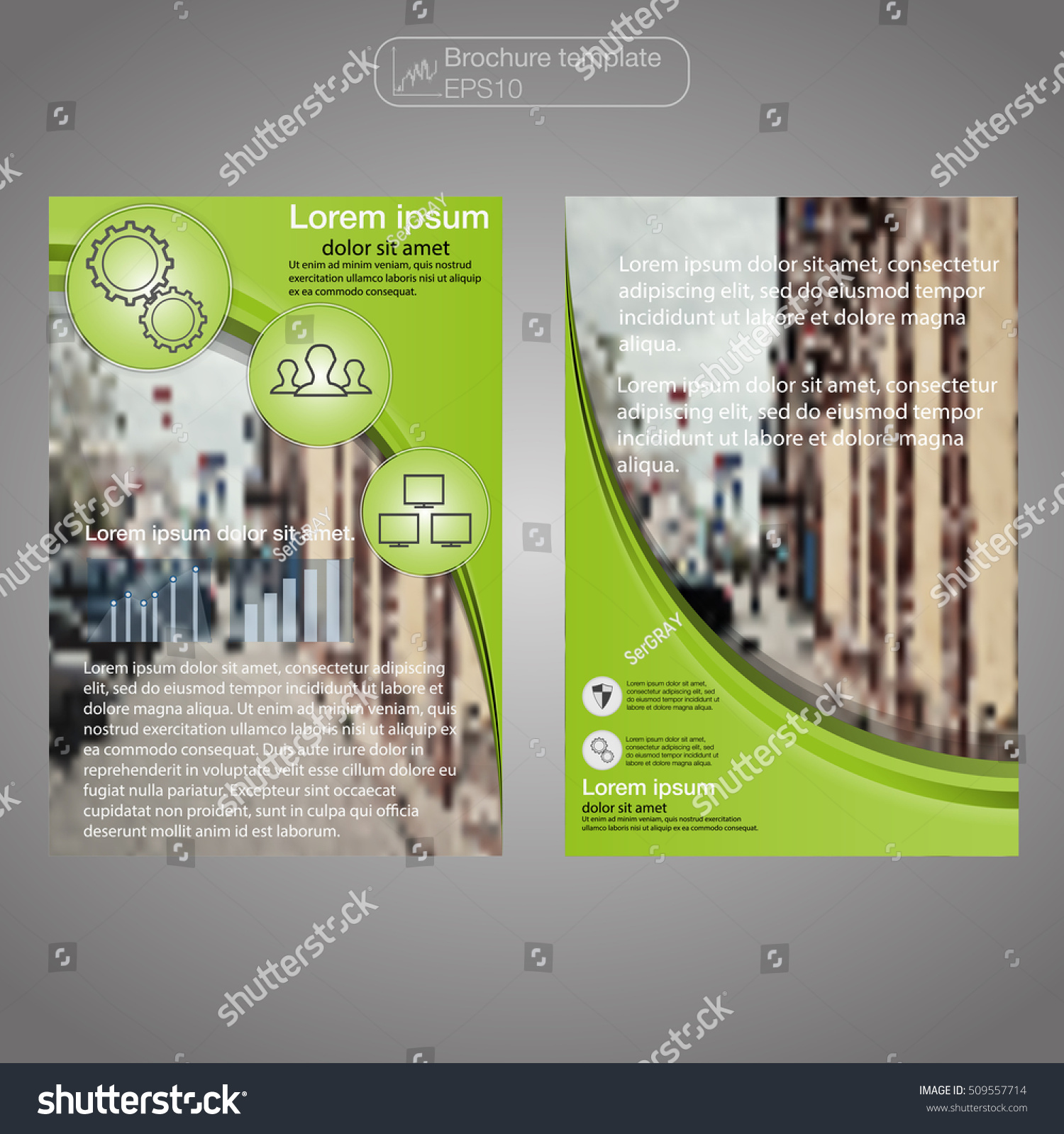 Front Back Page Brochure Template: เวกเตอร์สต็อก (ปลอดค่าลิขสิทธิ์ ...