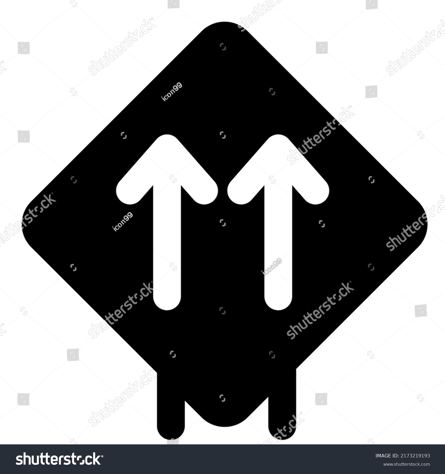 Front Lane Direction Multiple Arrows Layout Stock Vector (Royalty Free ...