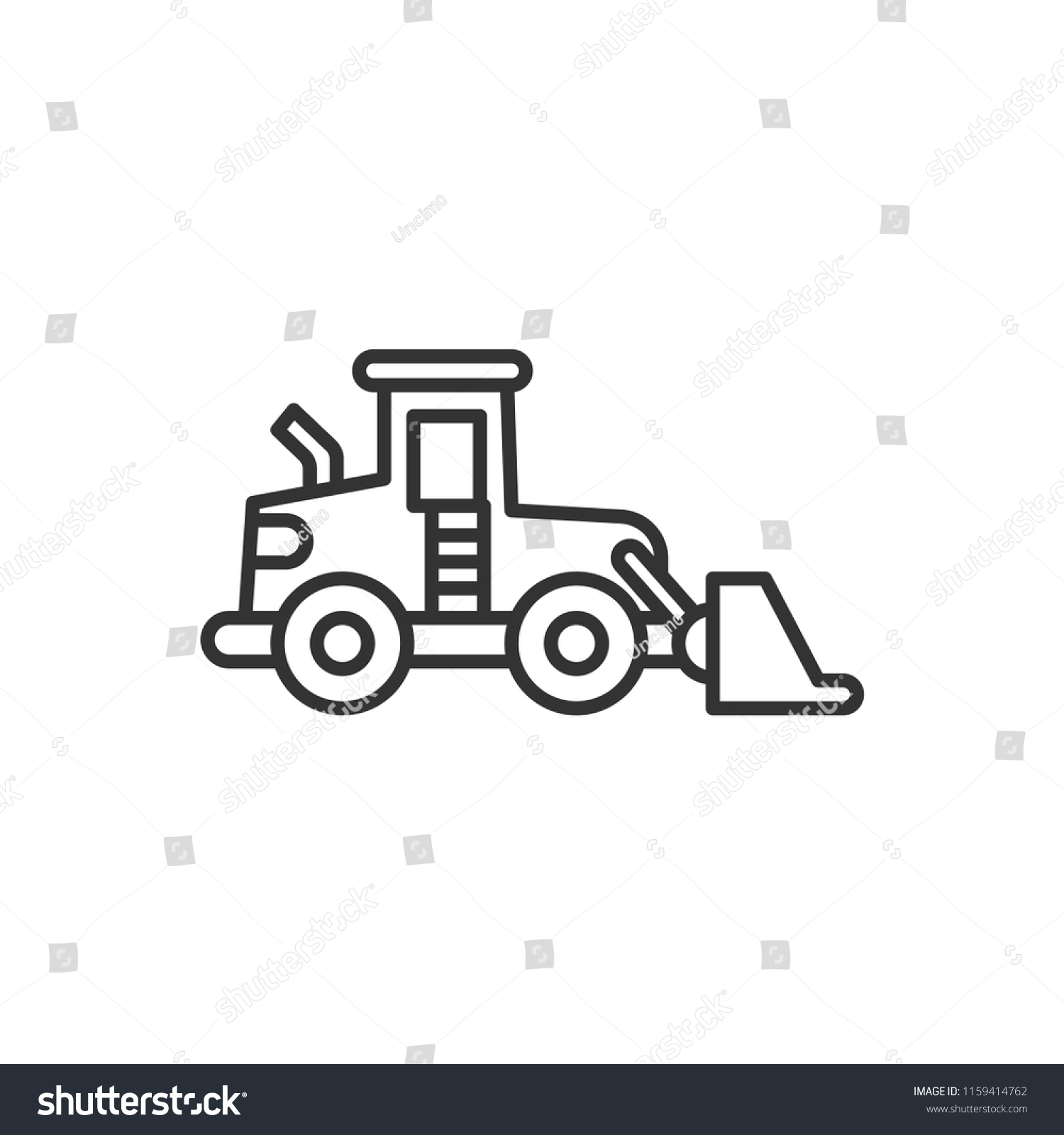 Front Loader Modern Simple Outline Vector: vector de stock (libre de ...