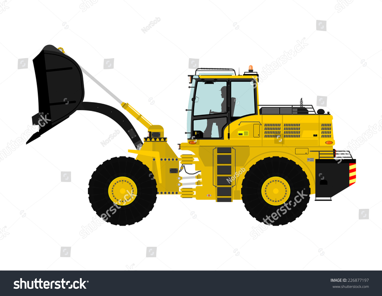 Front Loader Vector Illustration Without Gradients Stock Vector ...