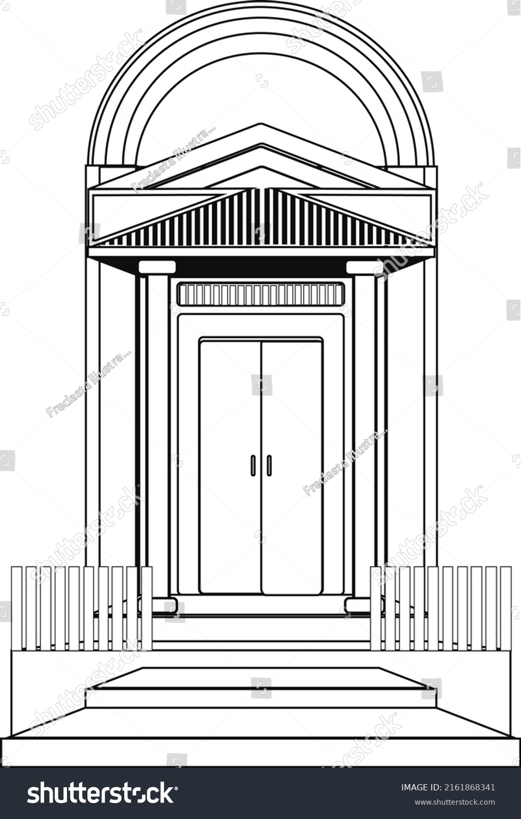 Front Side Home Design Vectorcomplete Element Stock Vector (Royalty ...