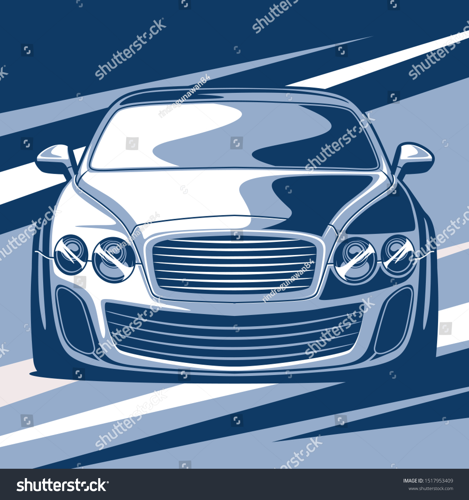 Front View Car Vector Illustration Stock Vector (Royalty Free ...