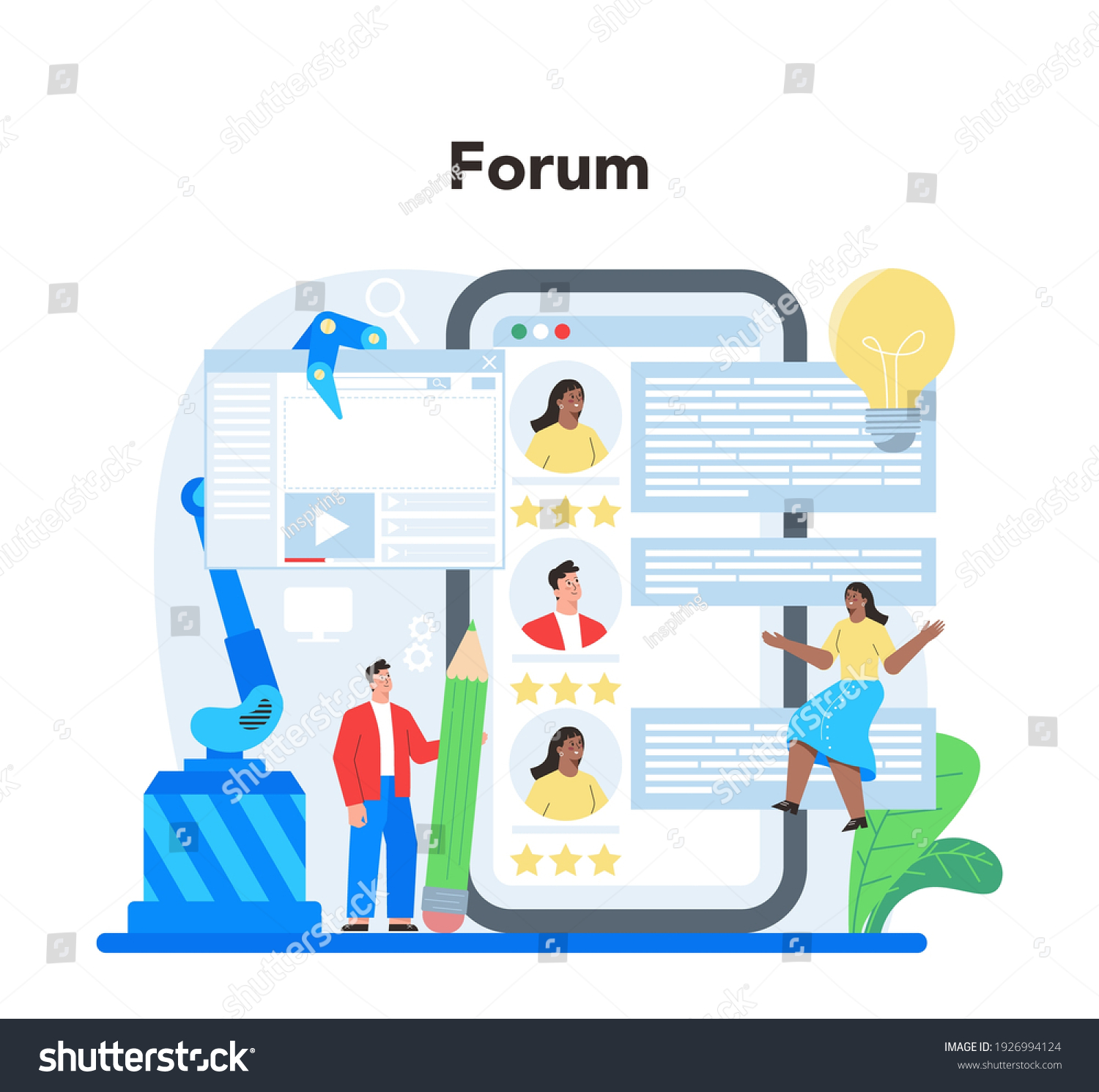 Frontend Development Online Service Platform Website Stock Vector Royalty Free 1926994124