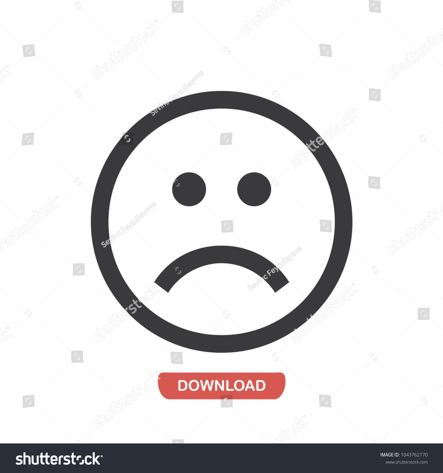 Frown Face Vector Icon Stock Vector (Royalty Free) 1043762770 ...