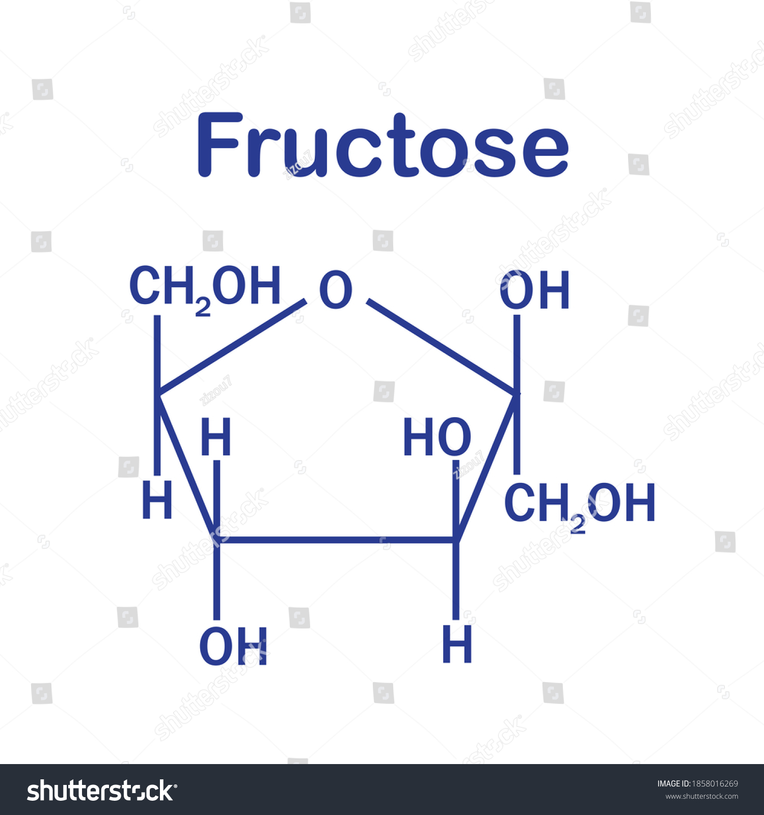 Fructose Structures On White Background Stock Vector (Royalty Free ...