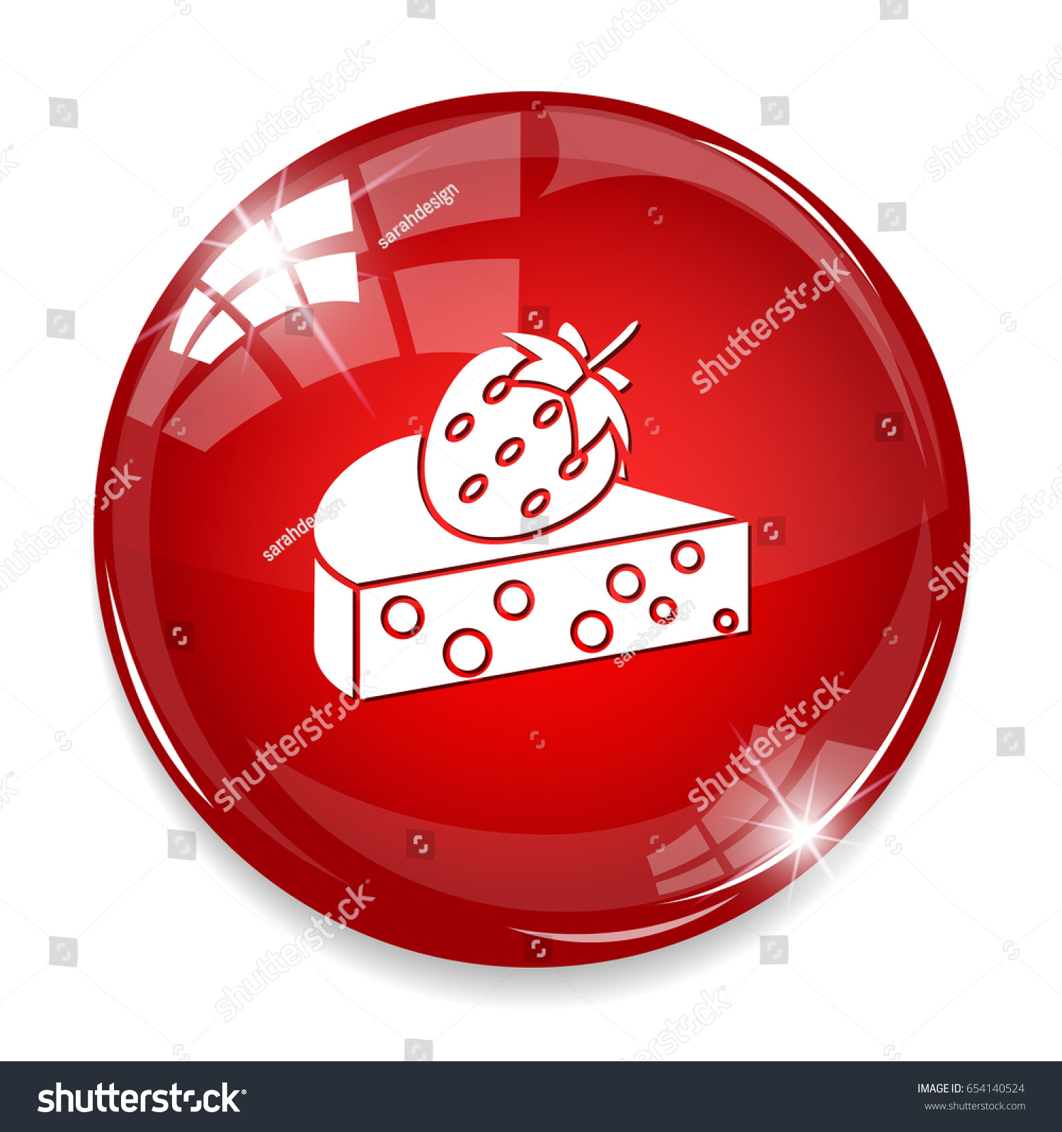 Fruit Cake Icon Stock Vector (Royalty Free) 654140524 | Shutterstock