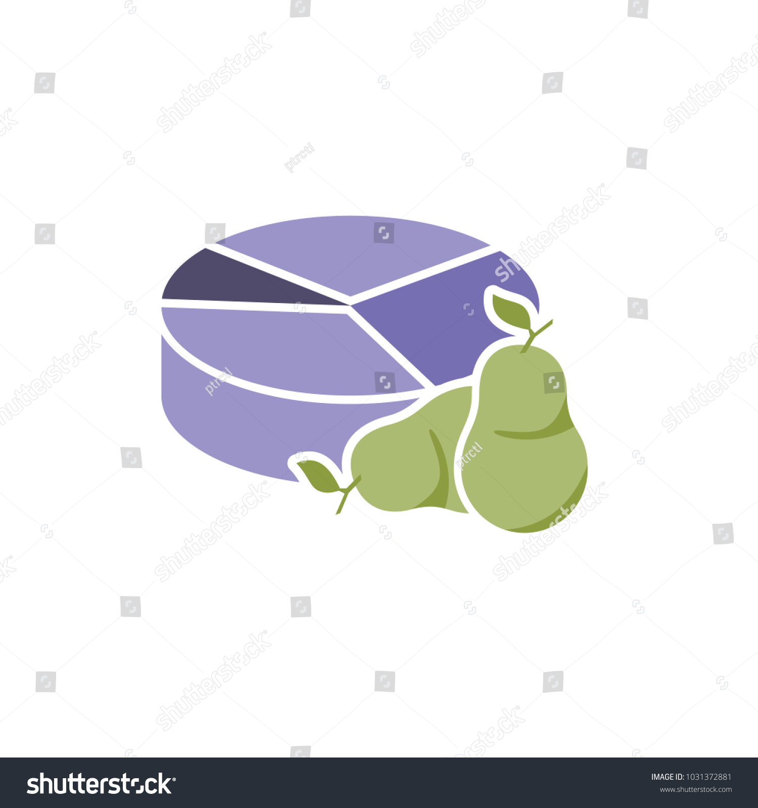 Fruit Chart Logo Icon Design Stock Vector (Royalty Free) 1031372881
