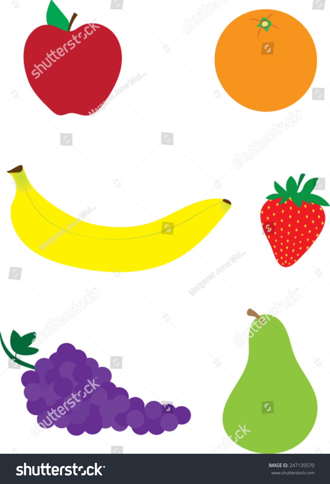 Fruit Clipart Illustration Vector Image 스톡 벡터(로열티 프리) 247135570