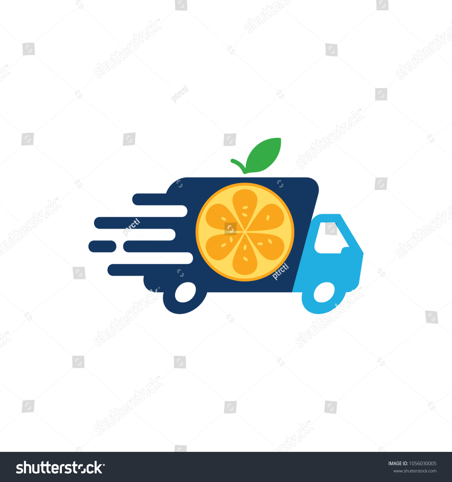 Fruit Delivery Logo Icon Design Stock Vector (Royalty Free) 1056030005