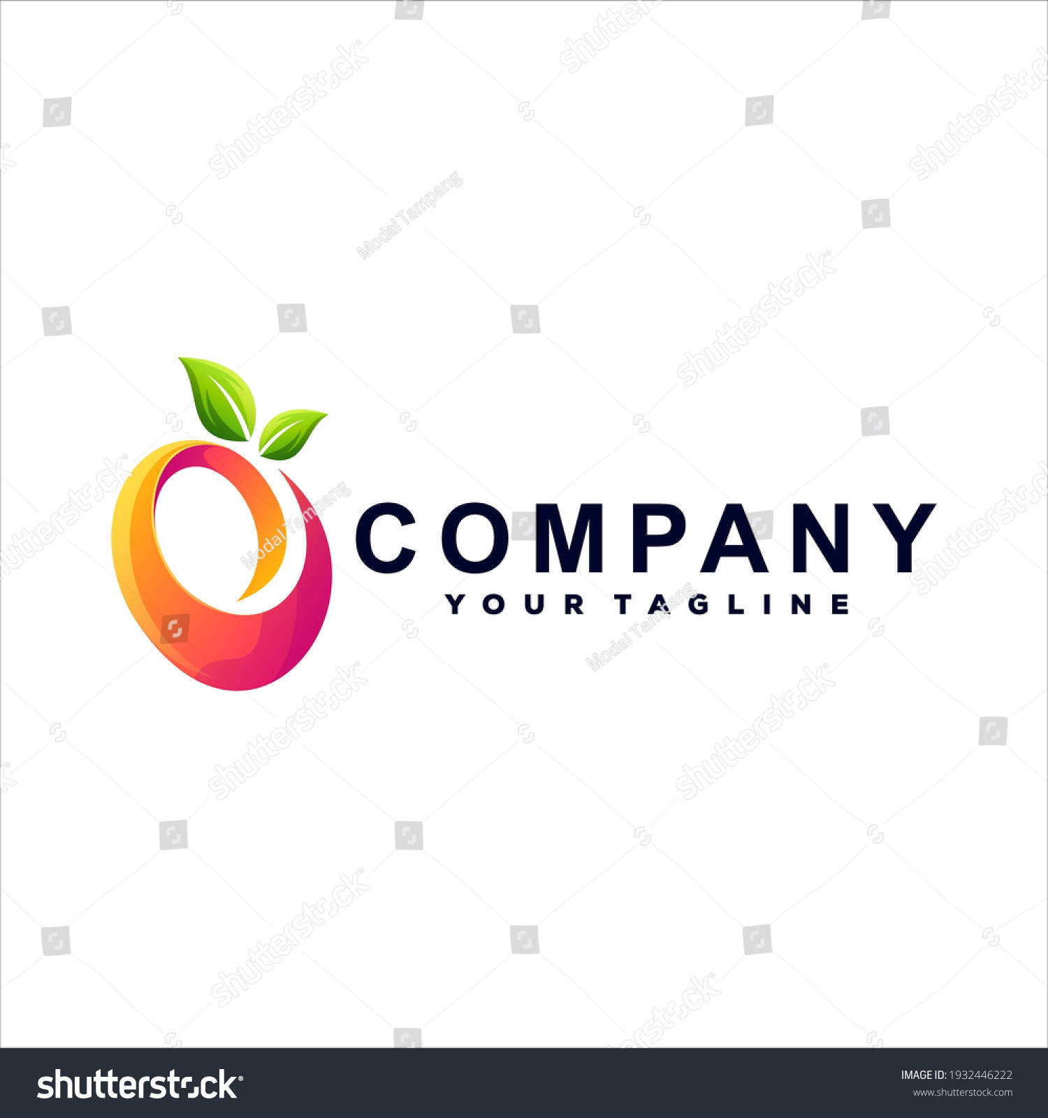 Fruit Gradient Color Logo Design Stock Vector (Royalty Free) 1932446222 ...