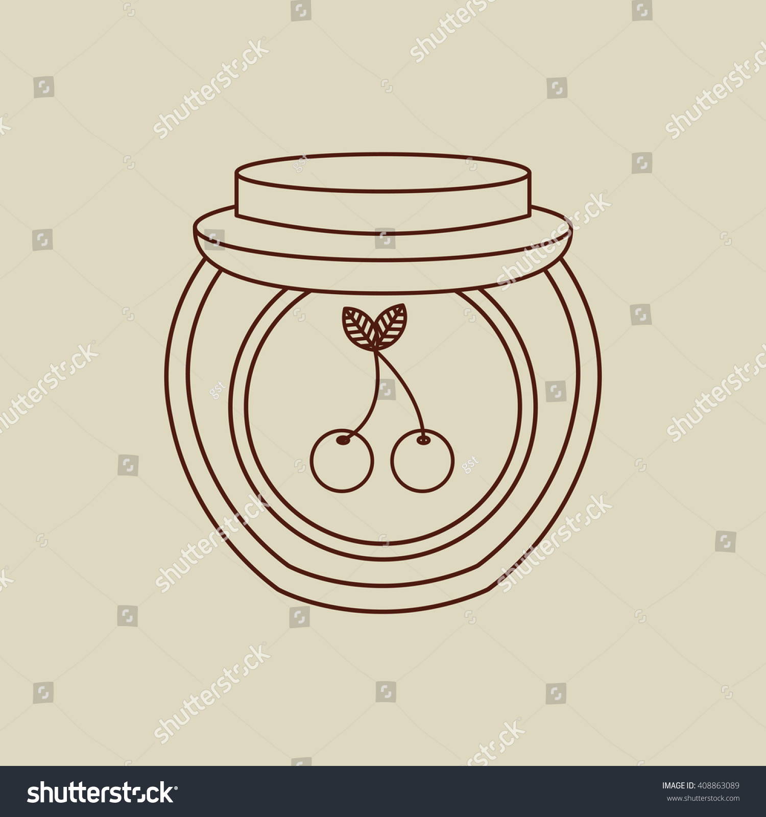 Fruit Jam Design Stock Vector (Royalty Free) 408863089