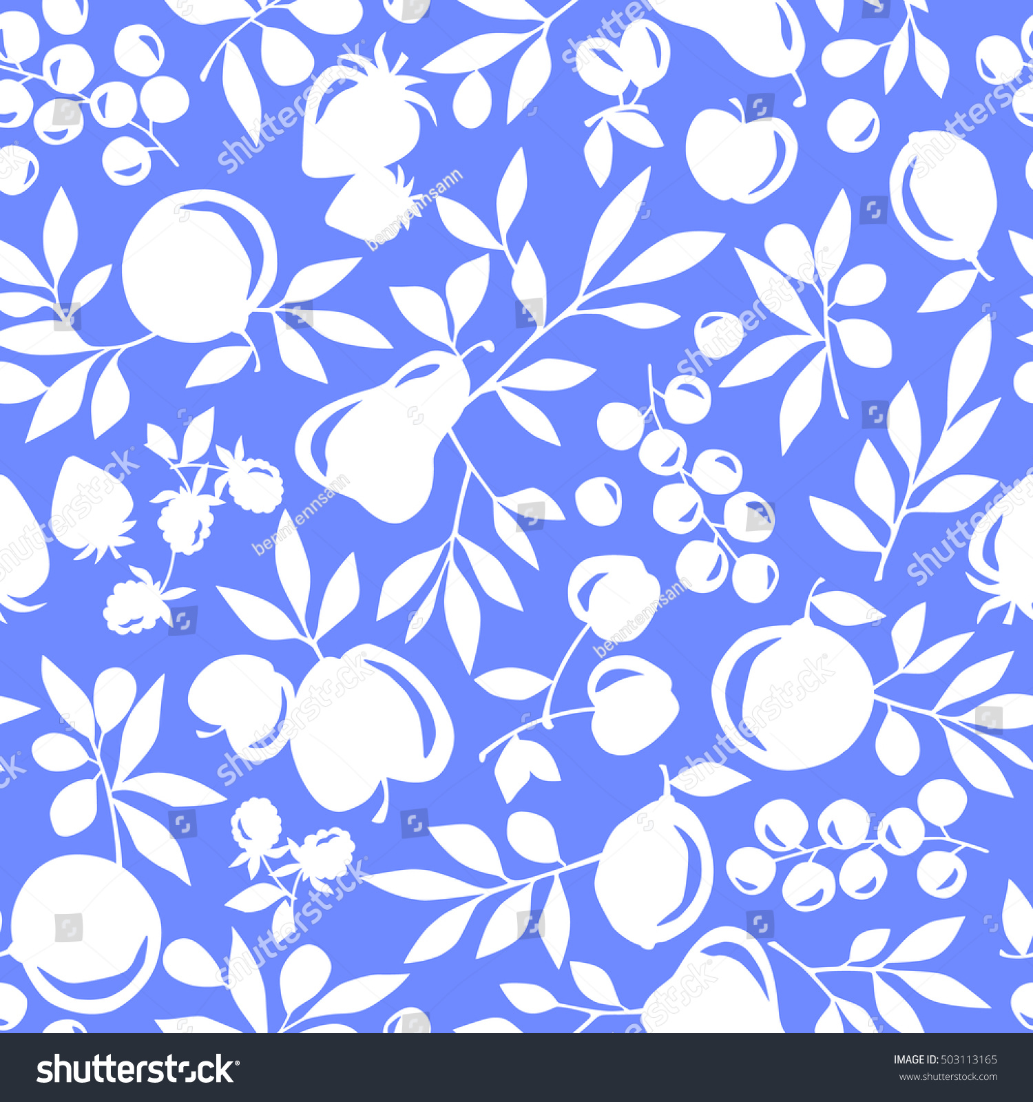 Fruit Leaf Illustration Pattern Stock Vector (Royalty Free) 503113165