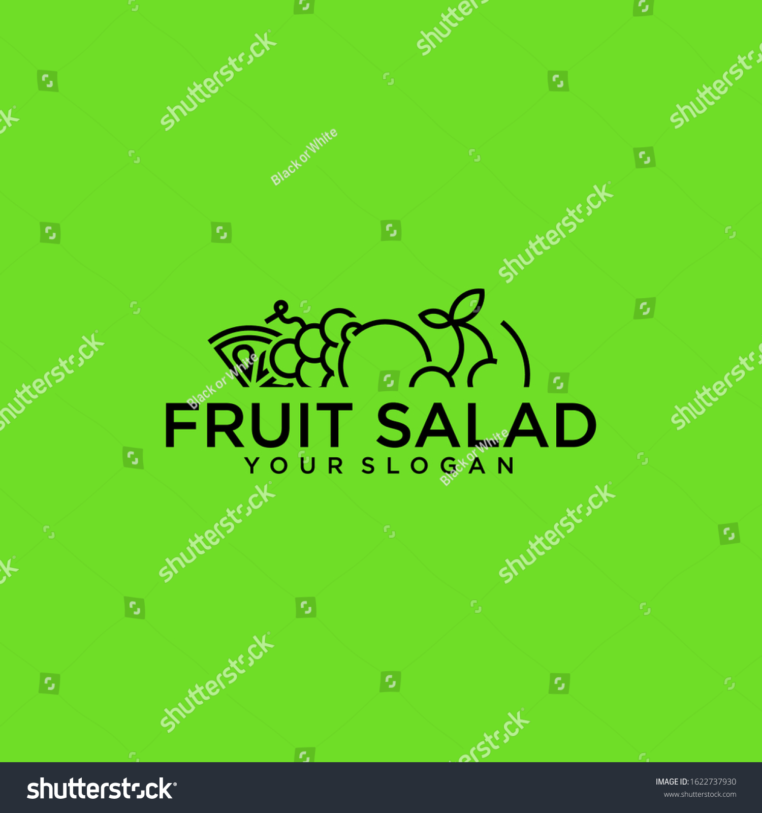 Fruit Salad Logo Design Vector Stock Vector (Royalty Free) 1622737930 ...