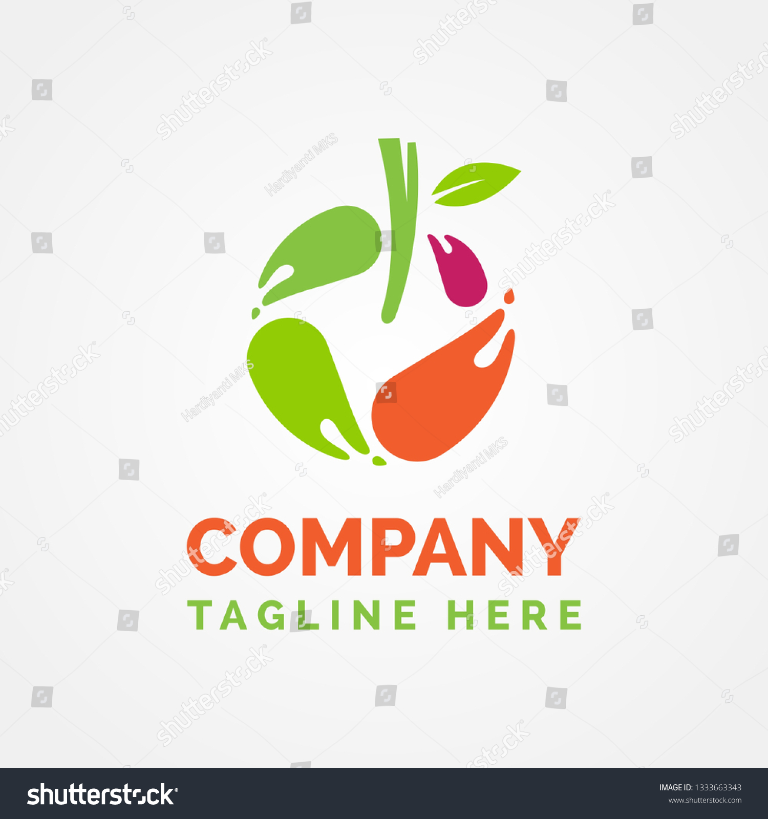 Fruit Splash Logo Template Stock Vector (Royalty Free) 1333663343 ...