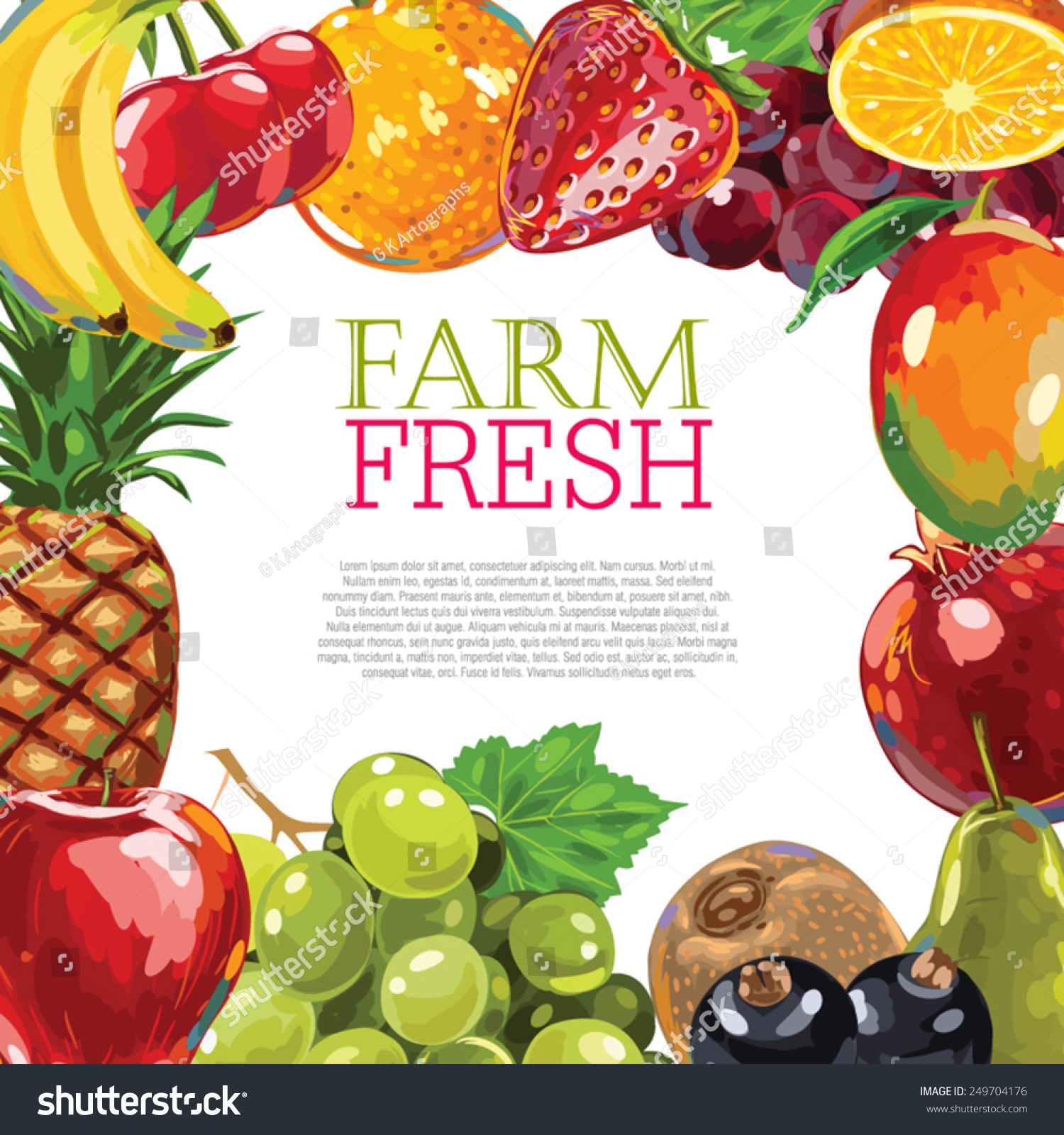 Fruits Stock Vector (Royalty Free) 249704176 | Shutterstock