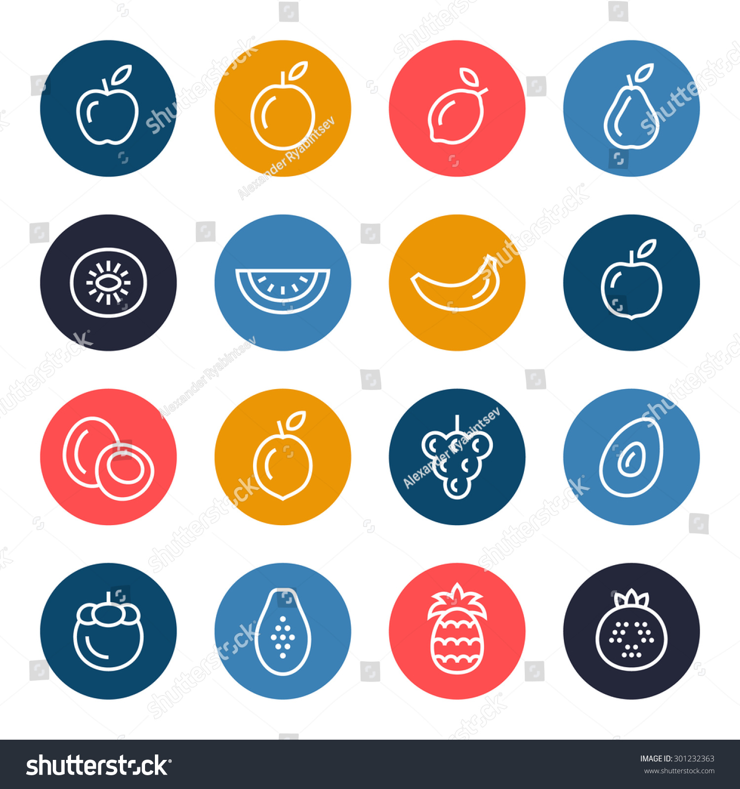 1,076,043 Fruit icons Images, Stock Photos & Vectors | Shutterstock