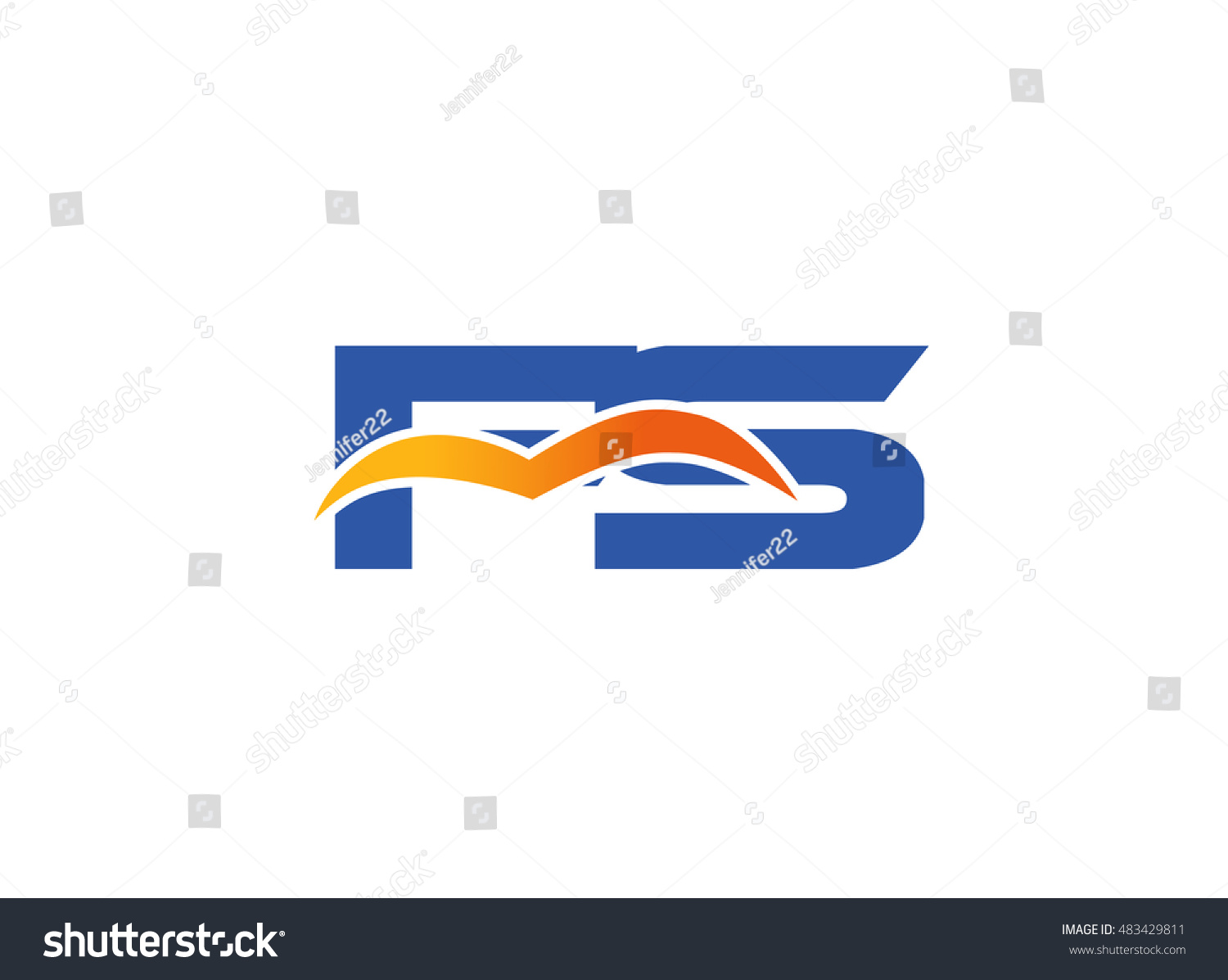 Fs Initial Company Logo Stock Vector (Royalty Free) 483429811 ...