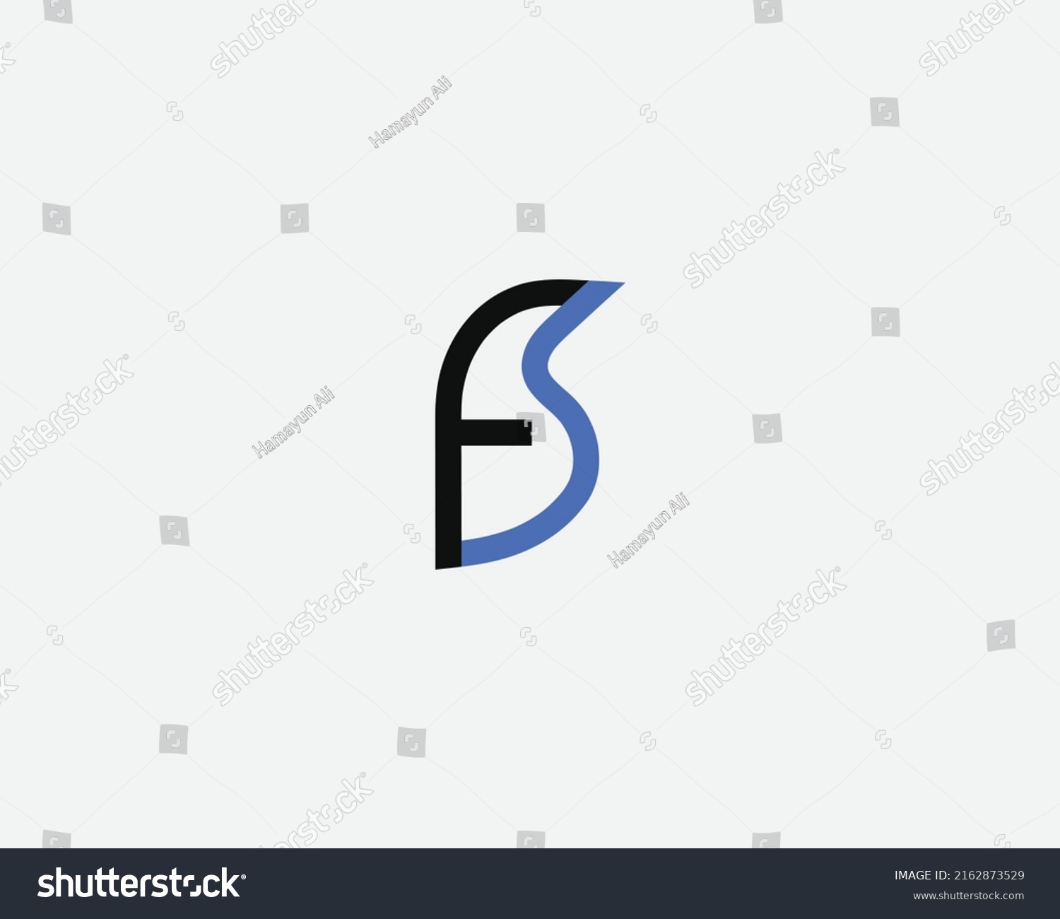 Fs Initial Logo Design Illustration Stock Vector (Royalty Free ...