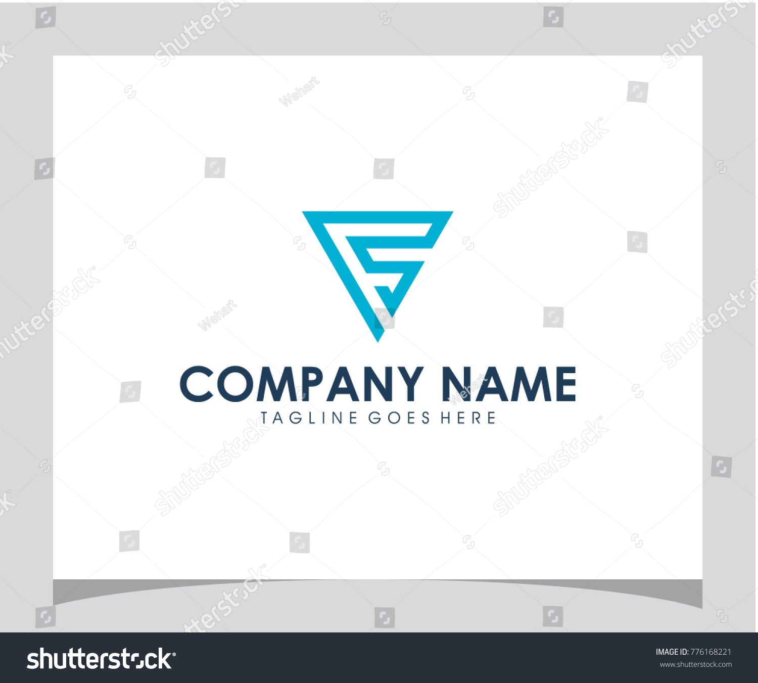 Fs Initial Triangle Logo Vector Eps Stock Vector (Royalty Free ...