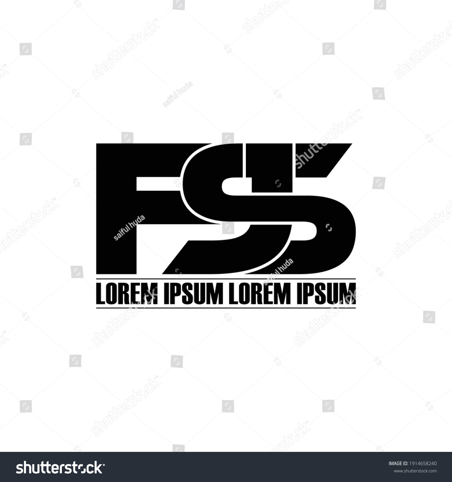 Fsj Letter Monogram Logo Design Vector Stock Vector (Royalty Free ...