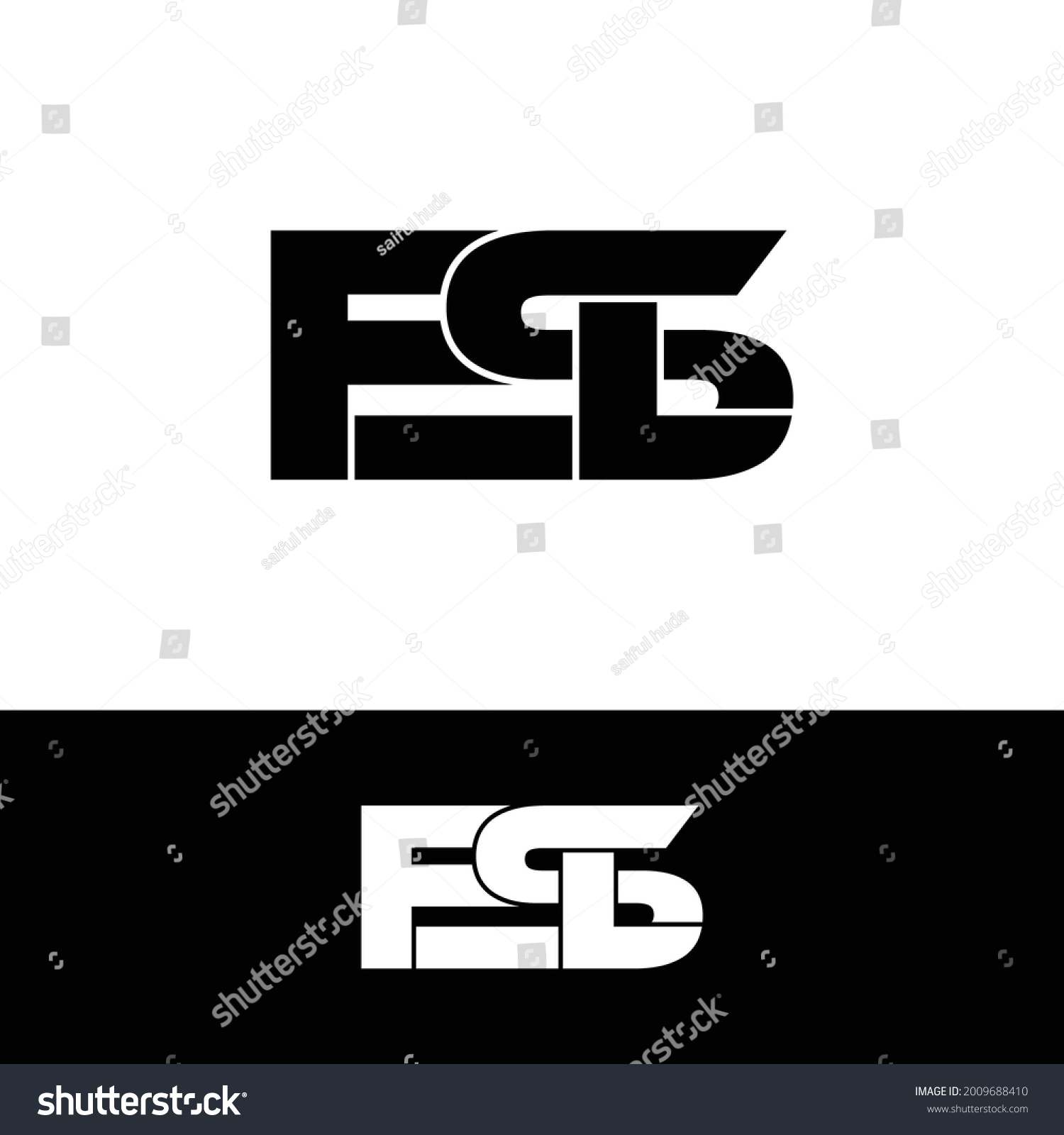 Fsl Letter Monogram Logo Design Vector Stock Vector (Royalty Free ...