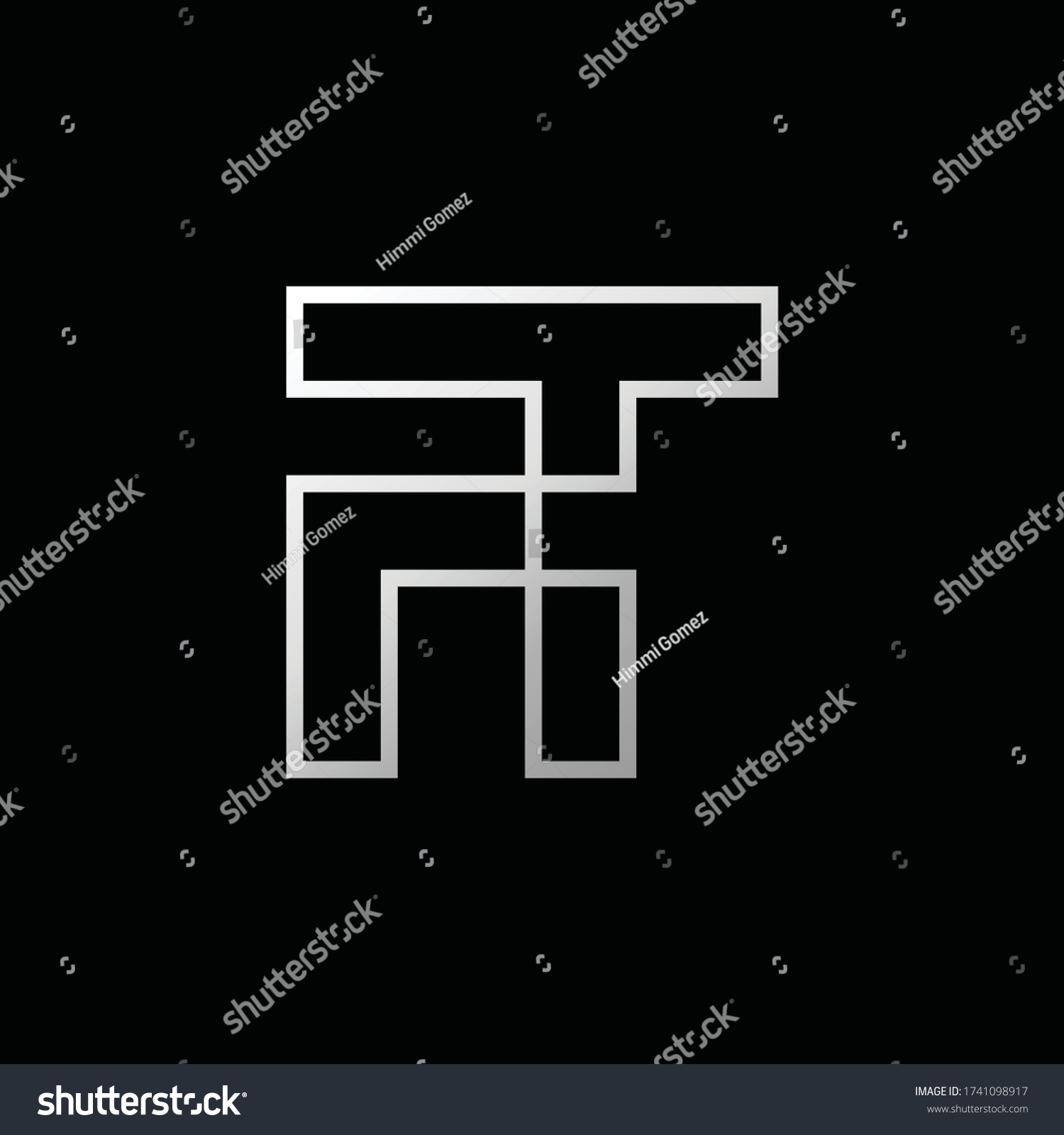 Ft Initials Lineart Logo Vector Stock Vector (Royalty Free) 1741098917 ...