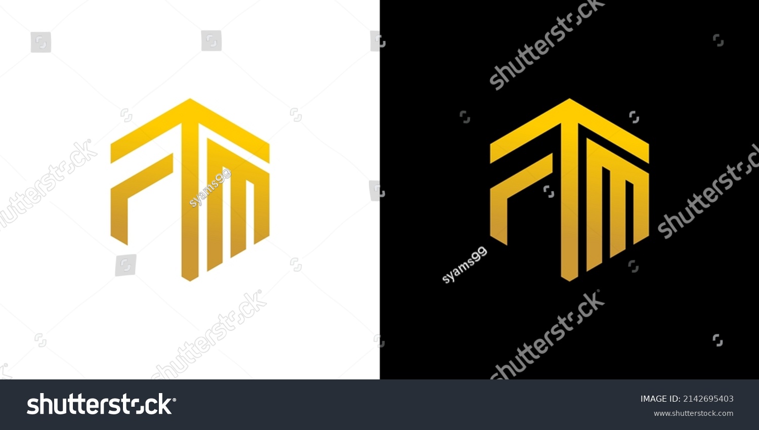Ftm Letter Logo Design Polygon Monogram Stock Vector (Royalty Free ...