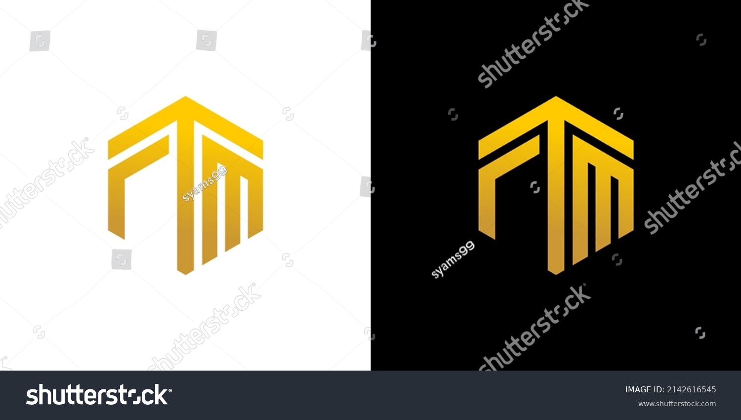 Ftm Rtm Letter Logo Design Polygon Stock Vector (Royalty Free ...