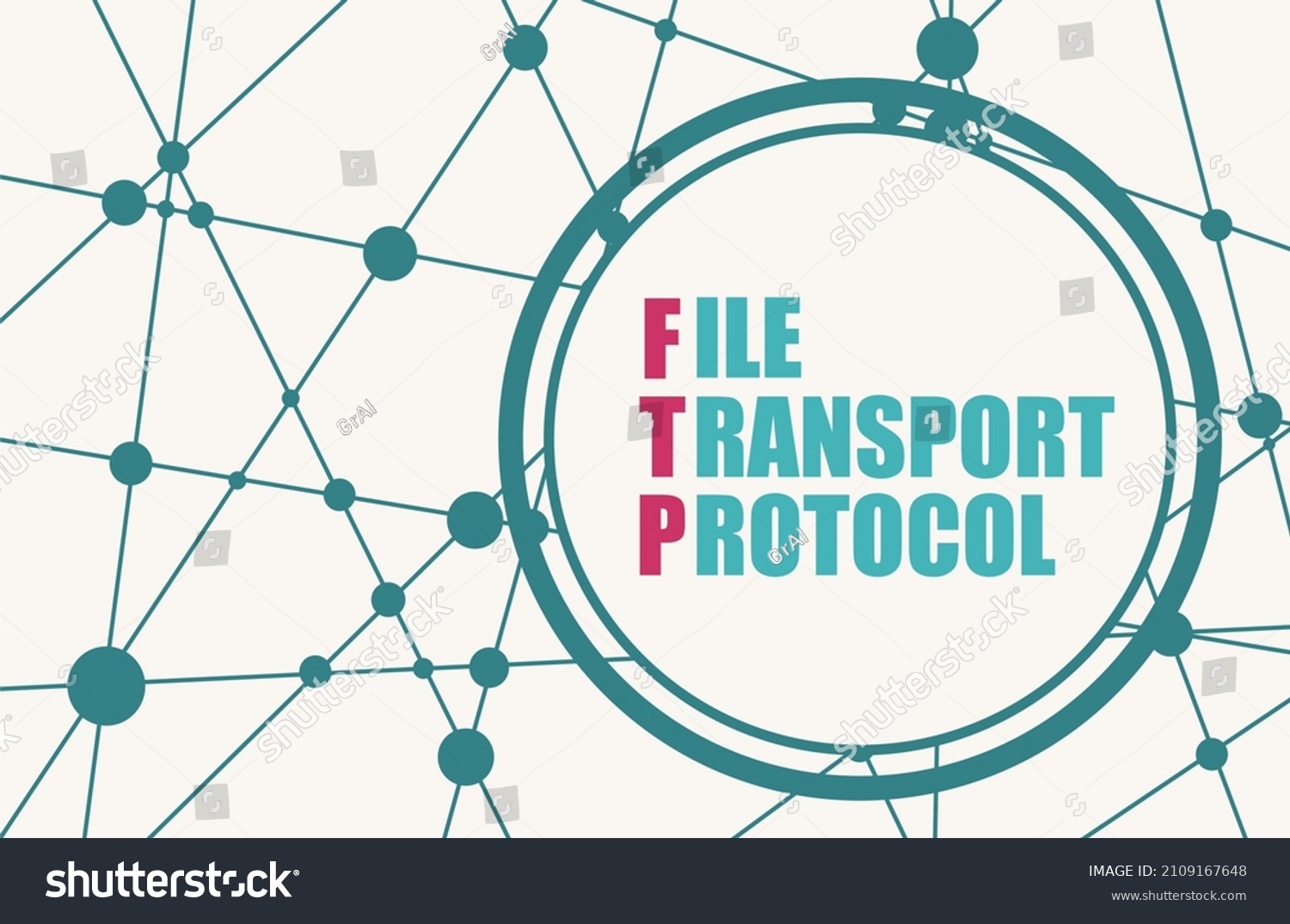 Ftp File Transfer Protocol Acronym Circle Stock Vector (Royalty Free ...