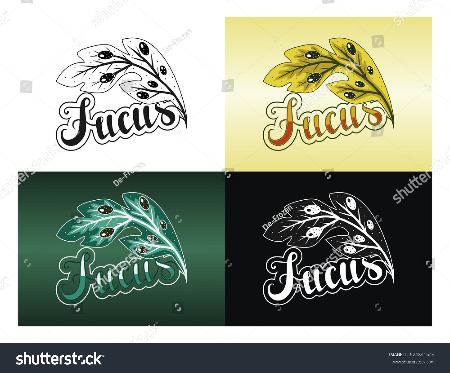 Fucus Logo Set Stock Vector (Royalty Free) 624841649 | Shutterstock