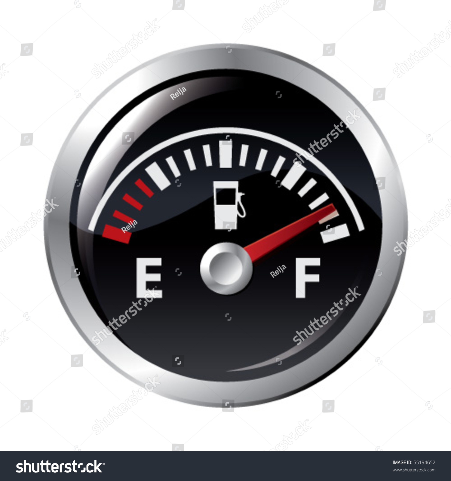 Fuel Gauge Stock Vector (Royalty Free) 55194652 | Shutterstock