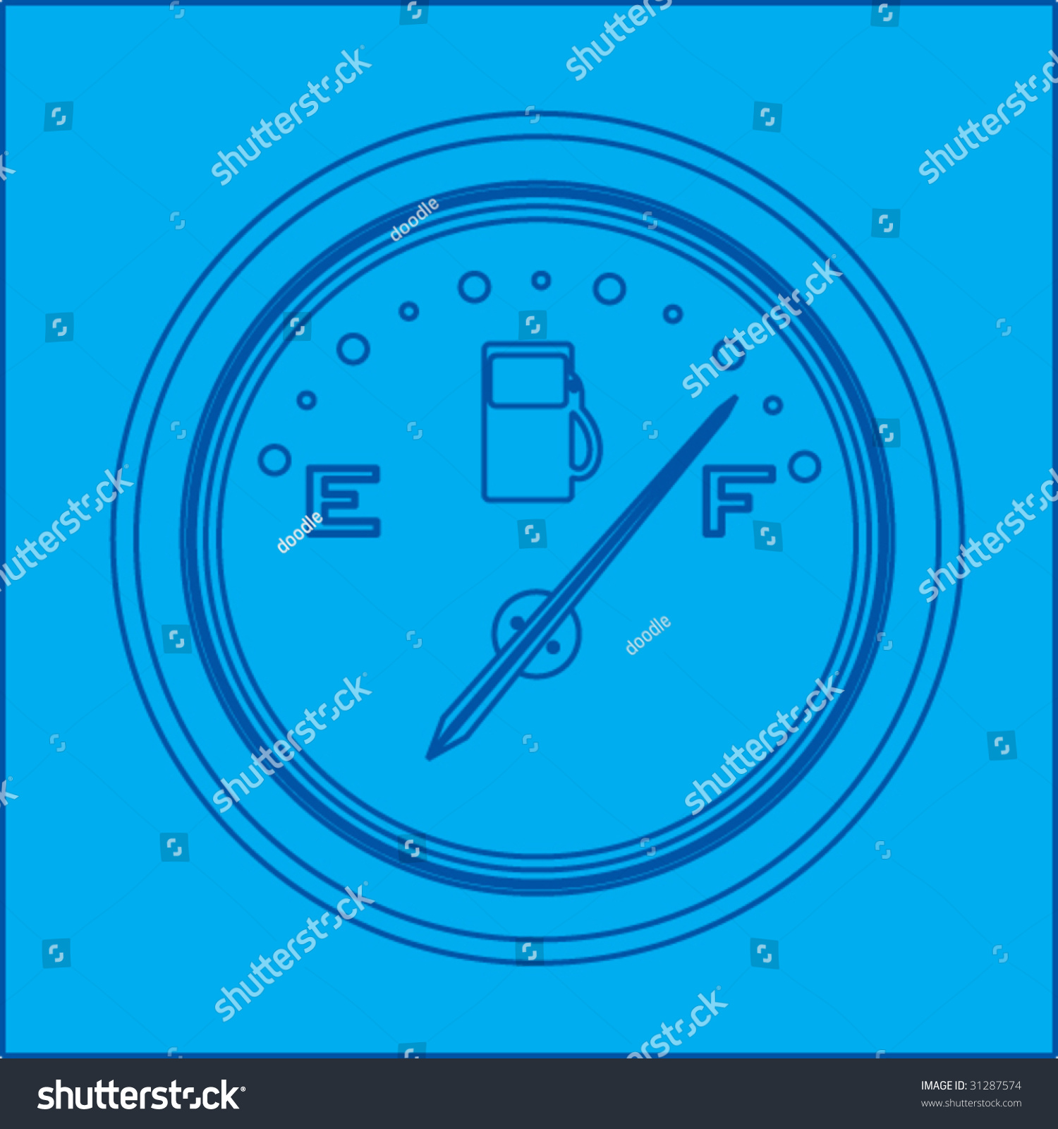 Fuel Gauge Blueprint Stock Vector (Royalty Free) 31287574 | Shutterstock