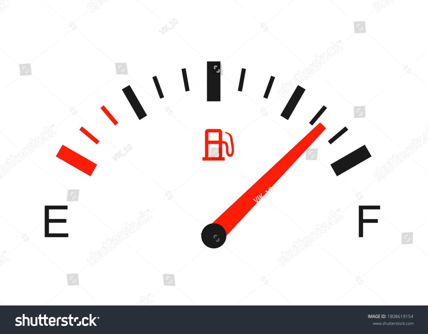 Fuel Indicator Vector Icon Vector Illustration Stock Vector (Royalty ...