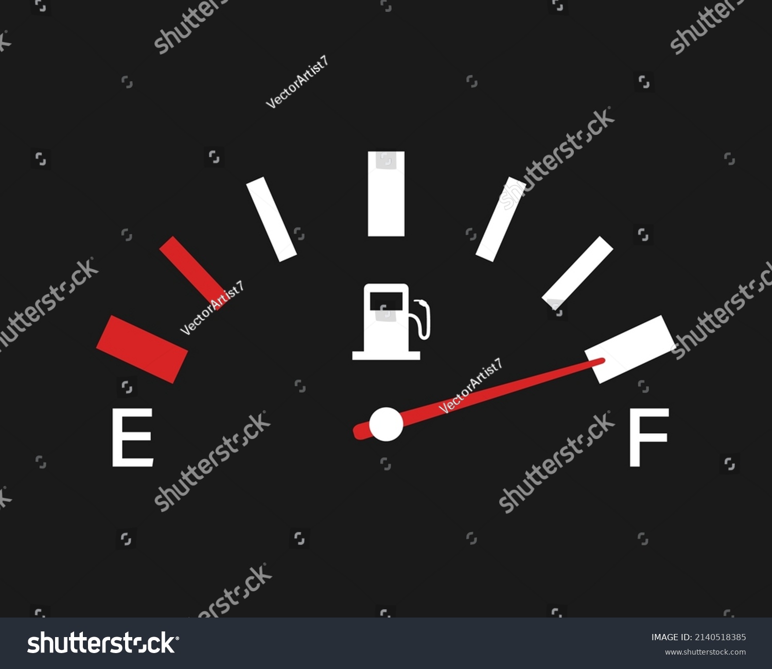 Fuel Level Indicator Gauge Vector Illustration Stock Vector (Royalty ...