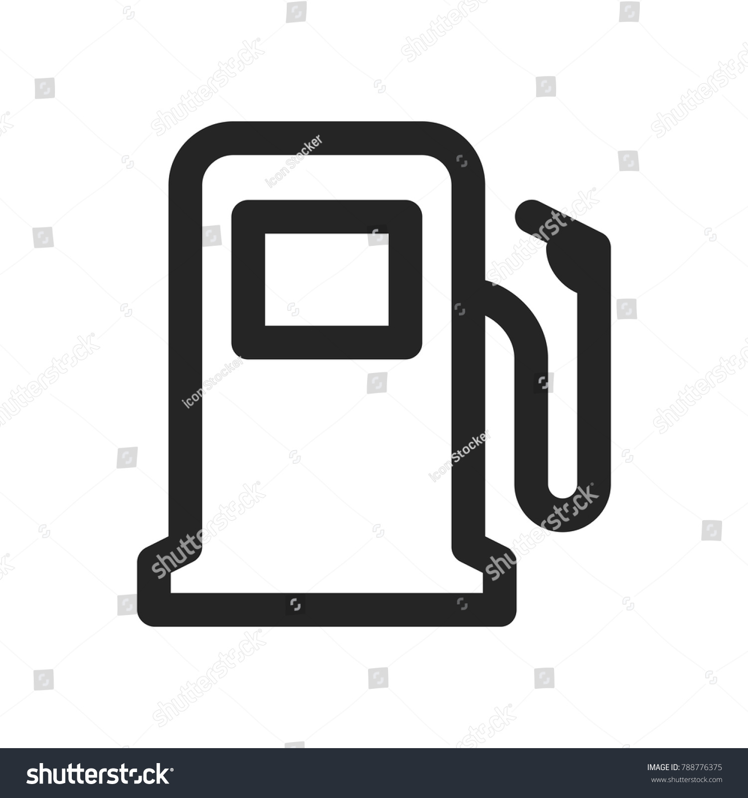 Fuel Station Pump Icon Stock Vector (Royalty Free) 788776375
