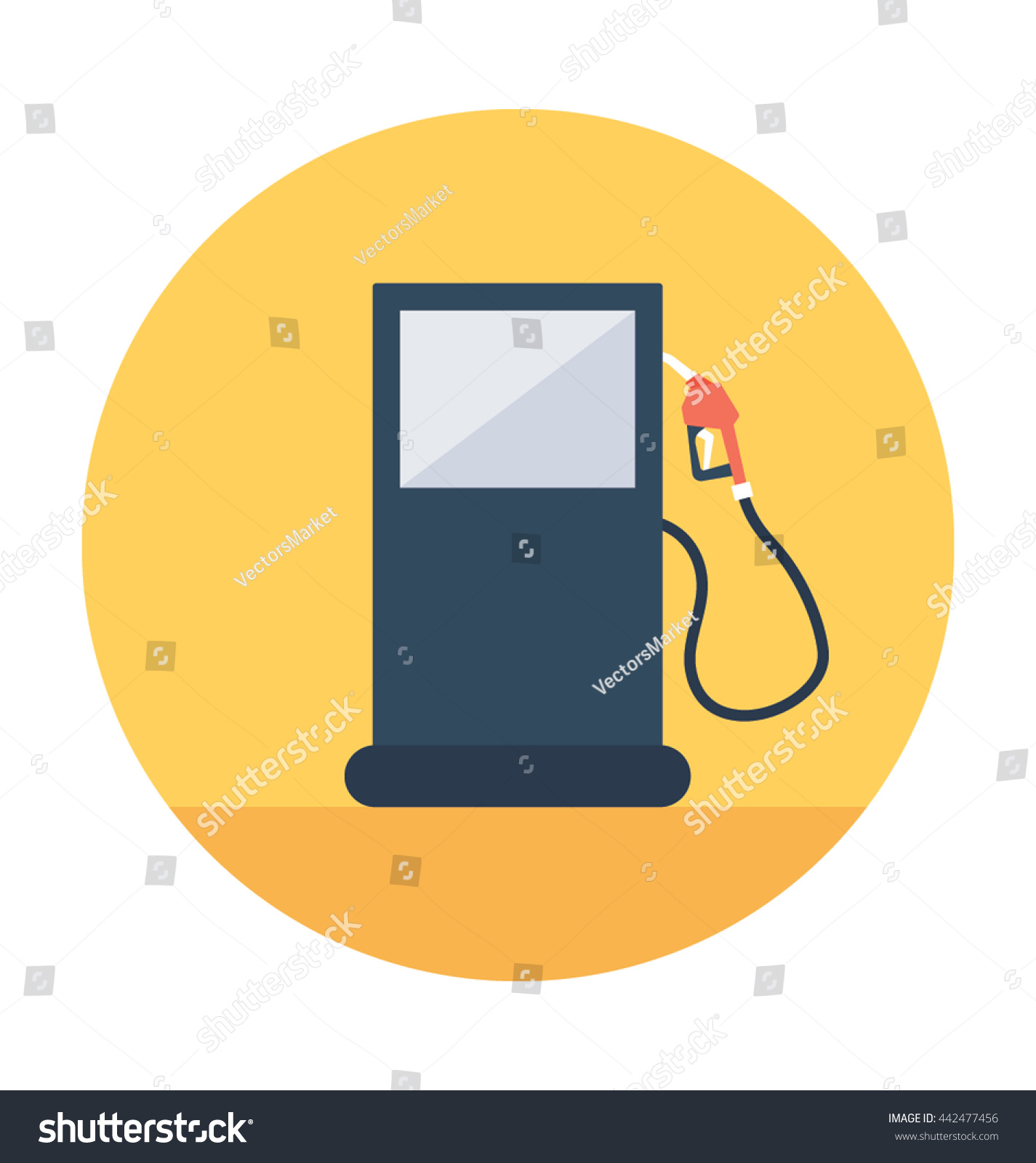 Fuel Station Vector Icon Stock Vector (Royalty Free) 442477456 ...