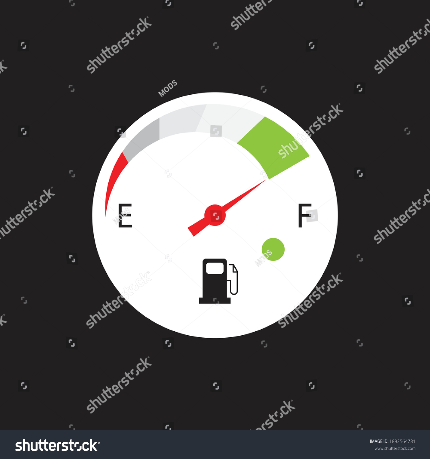 Fuel Tank Indicator Vector Illustration Stock Vector (Royalty Free ...