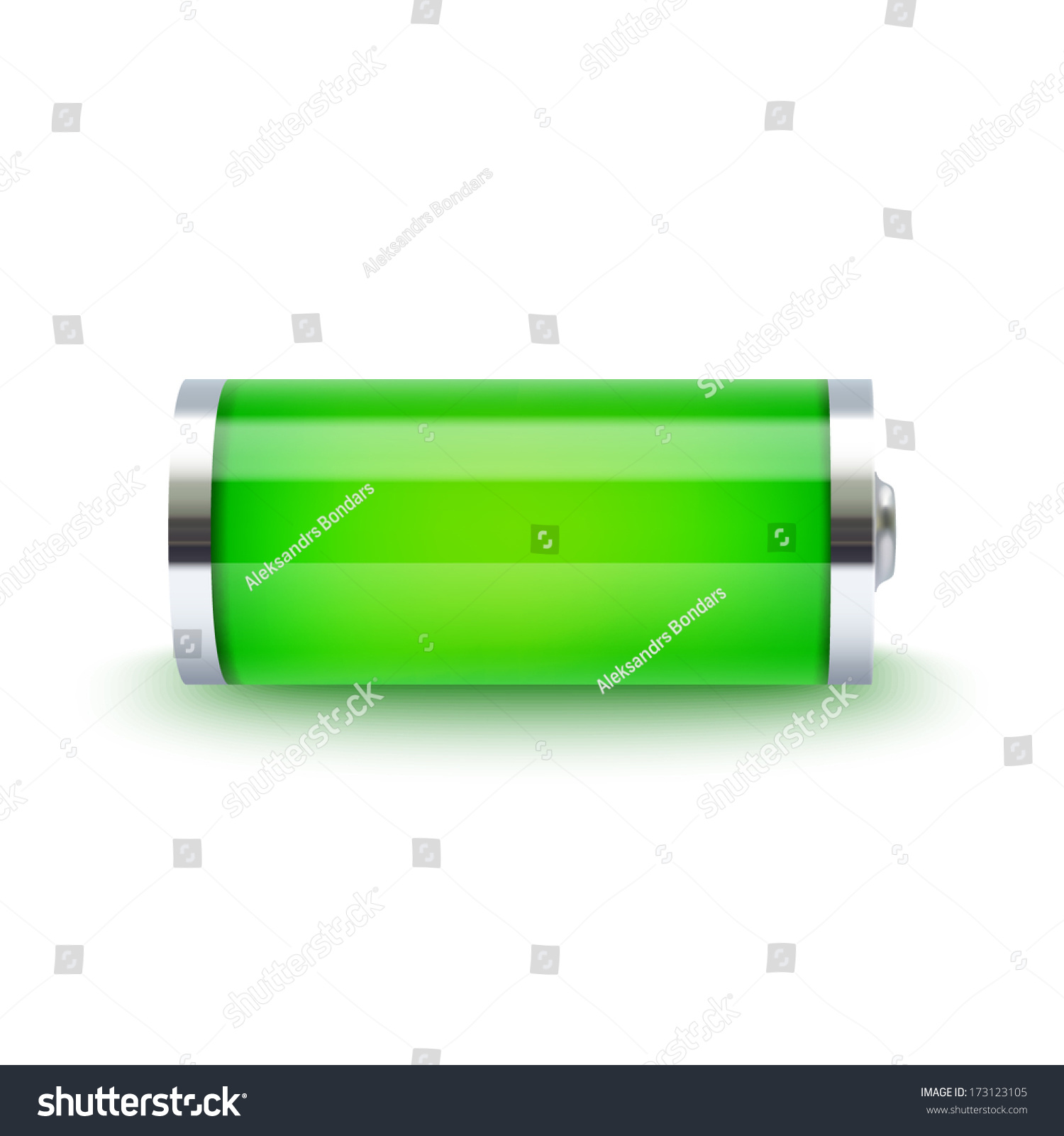 Full Battery Indicator Vector Illustration Stock Vector (Royalty Free ...