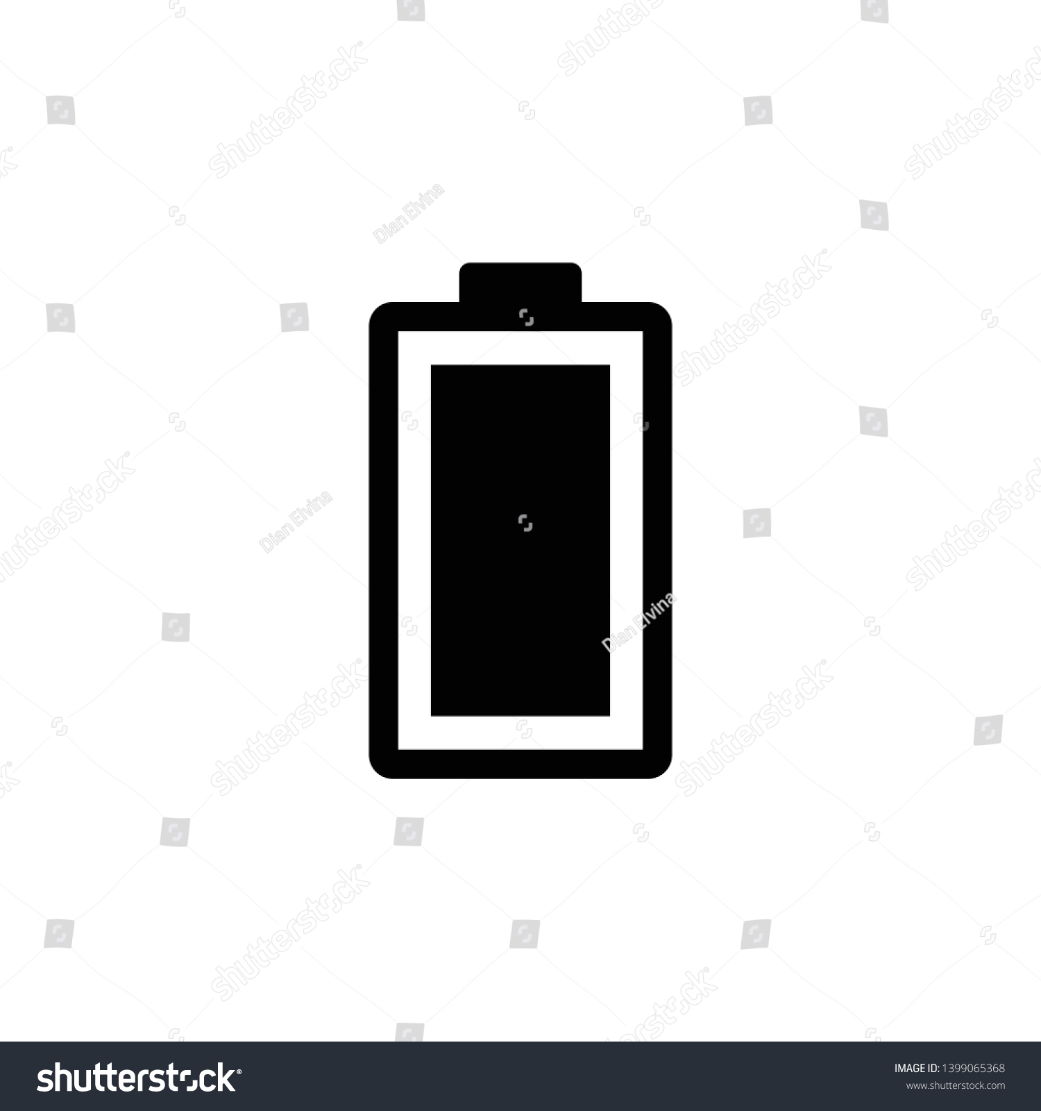 Full Battery Symbol Isolated Vector: vector de stock (libre de regalías ...