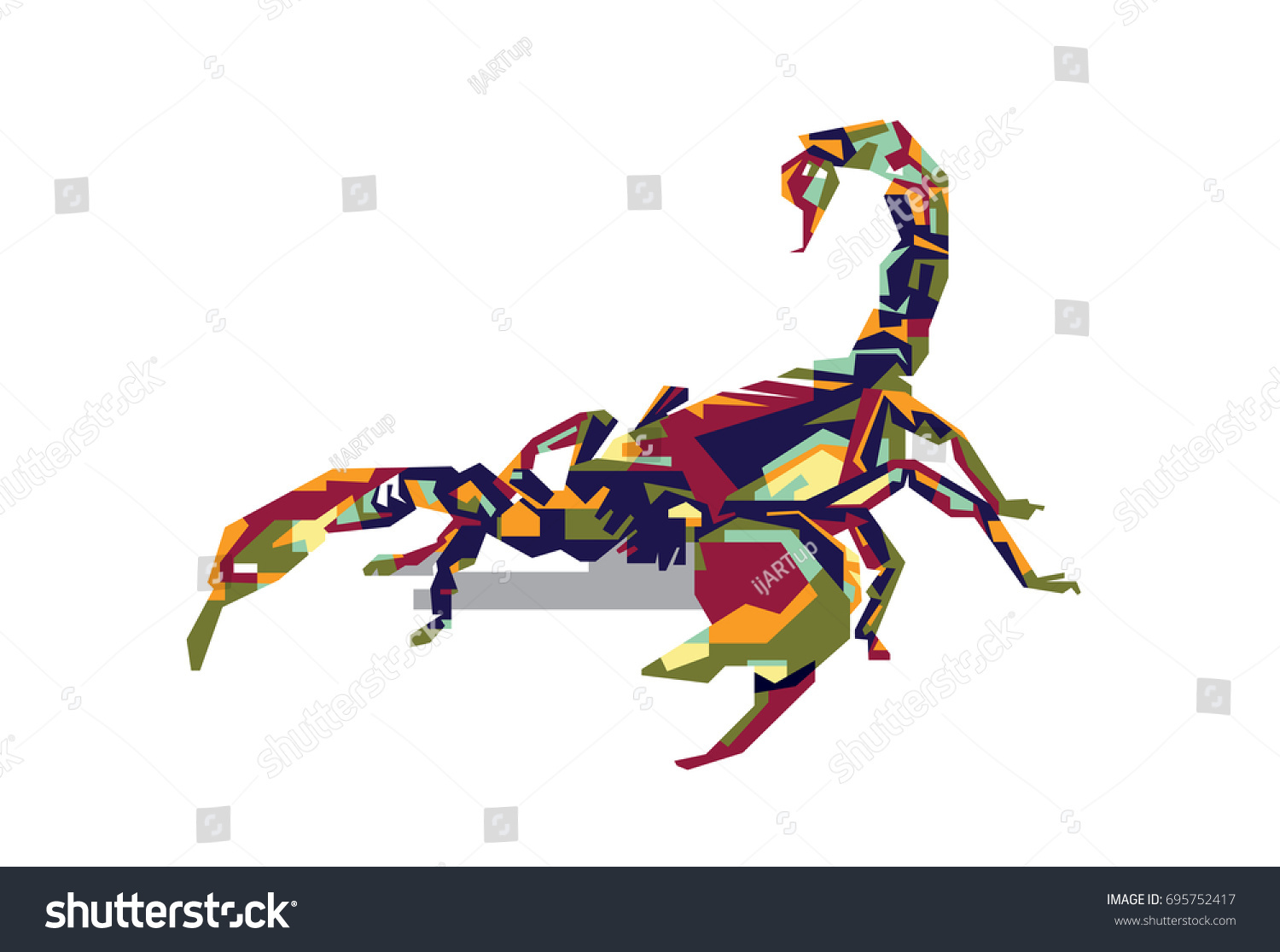 Full Color Scorpion Stock Vector (Royalty Free) 695752417 | Shutterstock