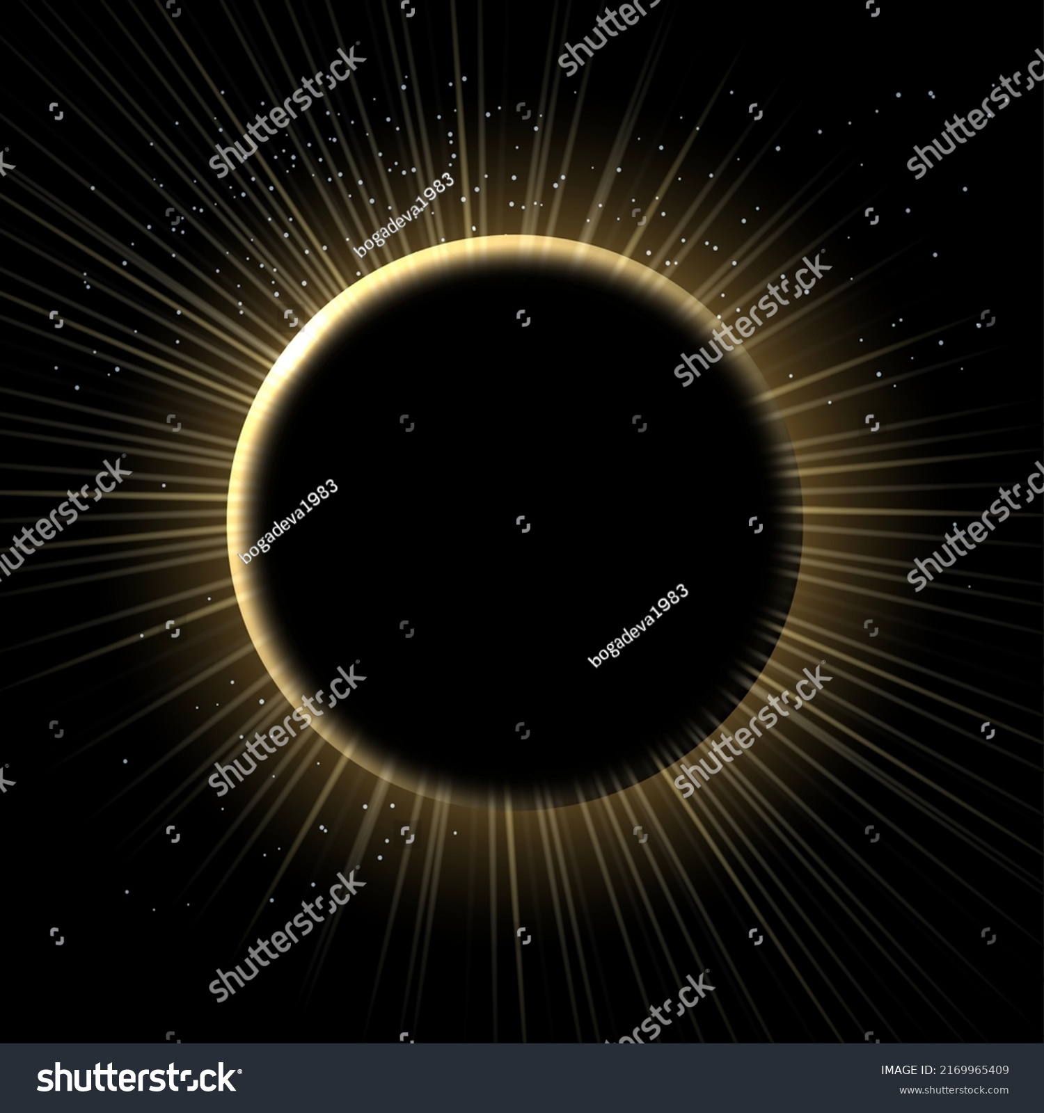 Full Eclipse Sun Vector Illustration Stock Vector (Royalty Free ...