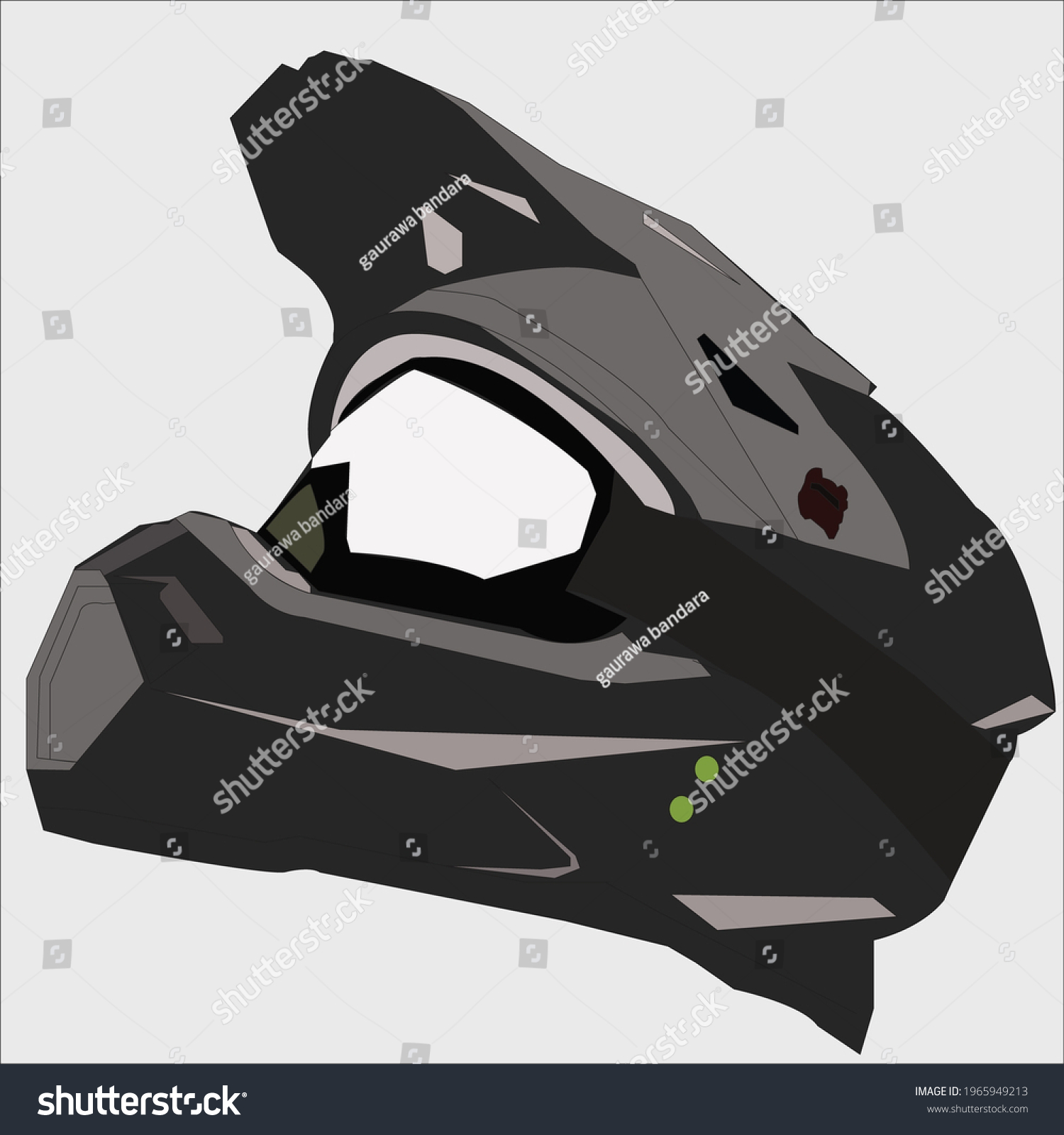 Full Face Helmet Design Vector Format Stock Vector (Royalty Free ...