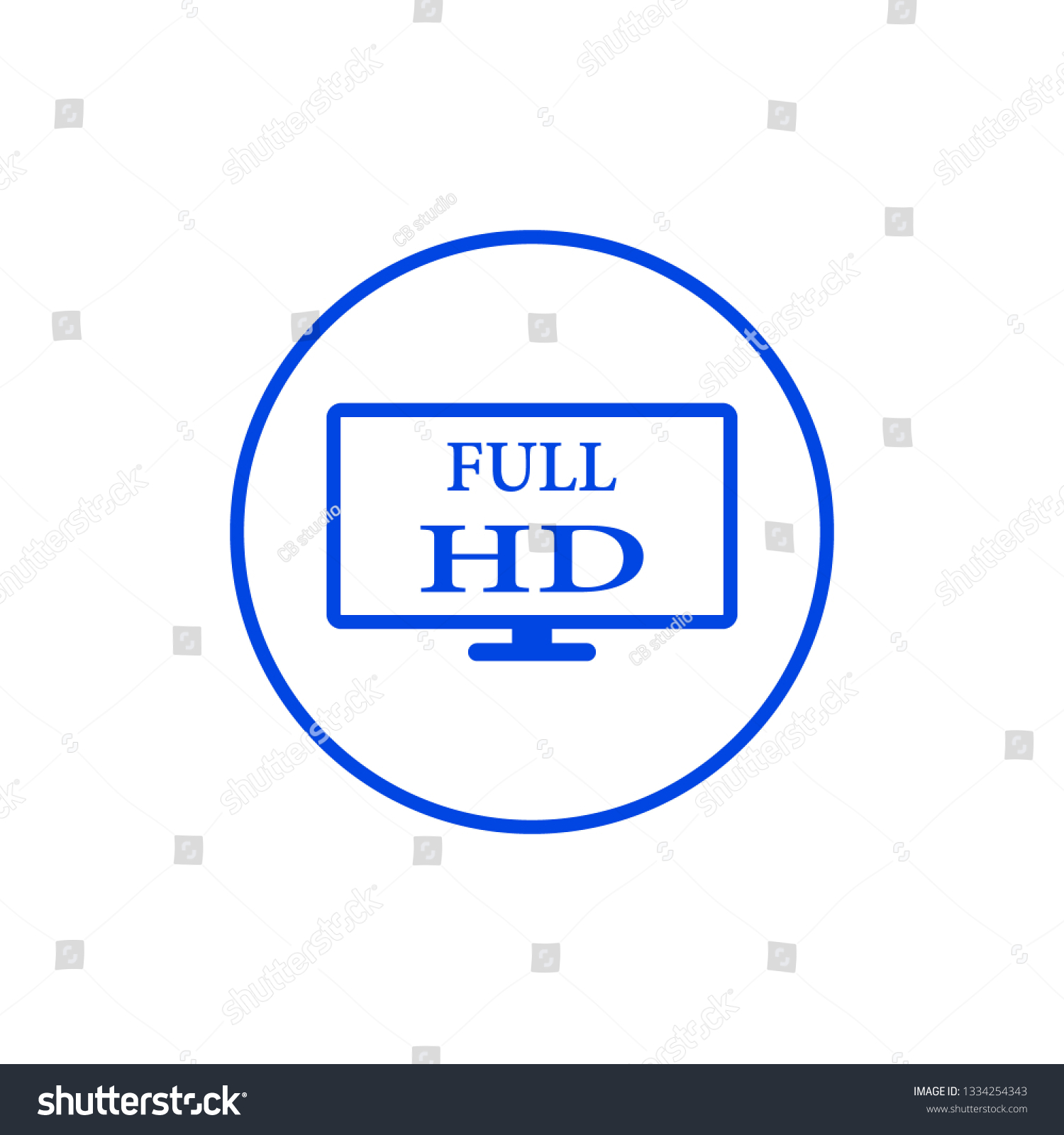 Full Hd Icon Stock Vector (Royalty Free) 1334254343