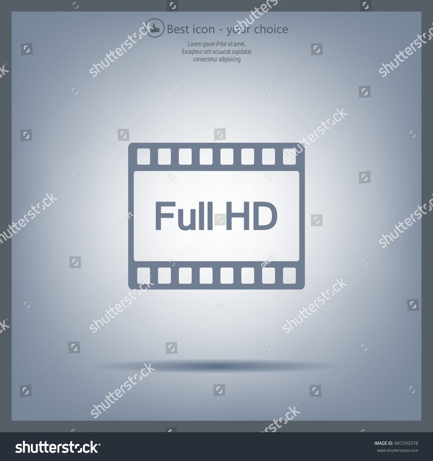 Full Hd Video Icon Vector Illustration Stock Vector (Royalty Free ...