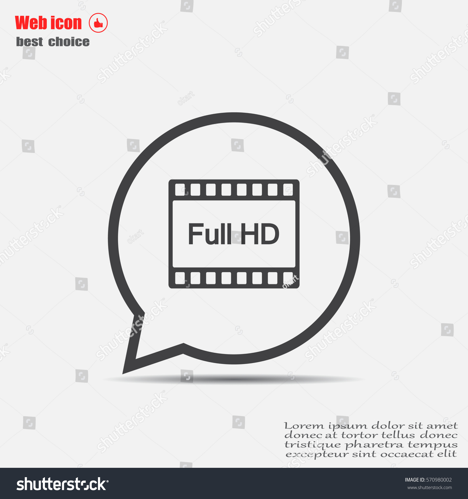 Full Hd Video Icon Vector Illustration Stock Vector (Royalty Free ...