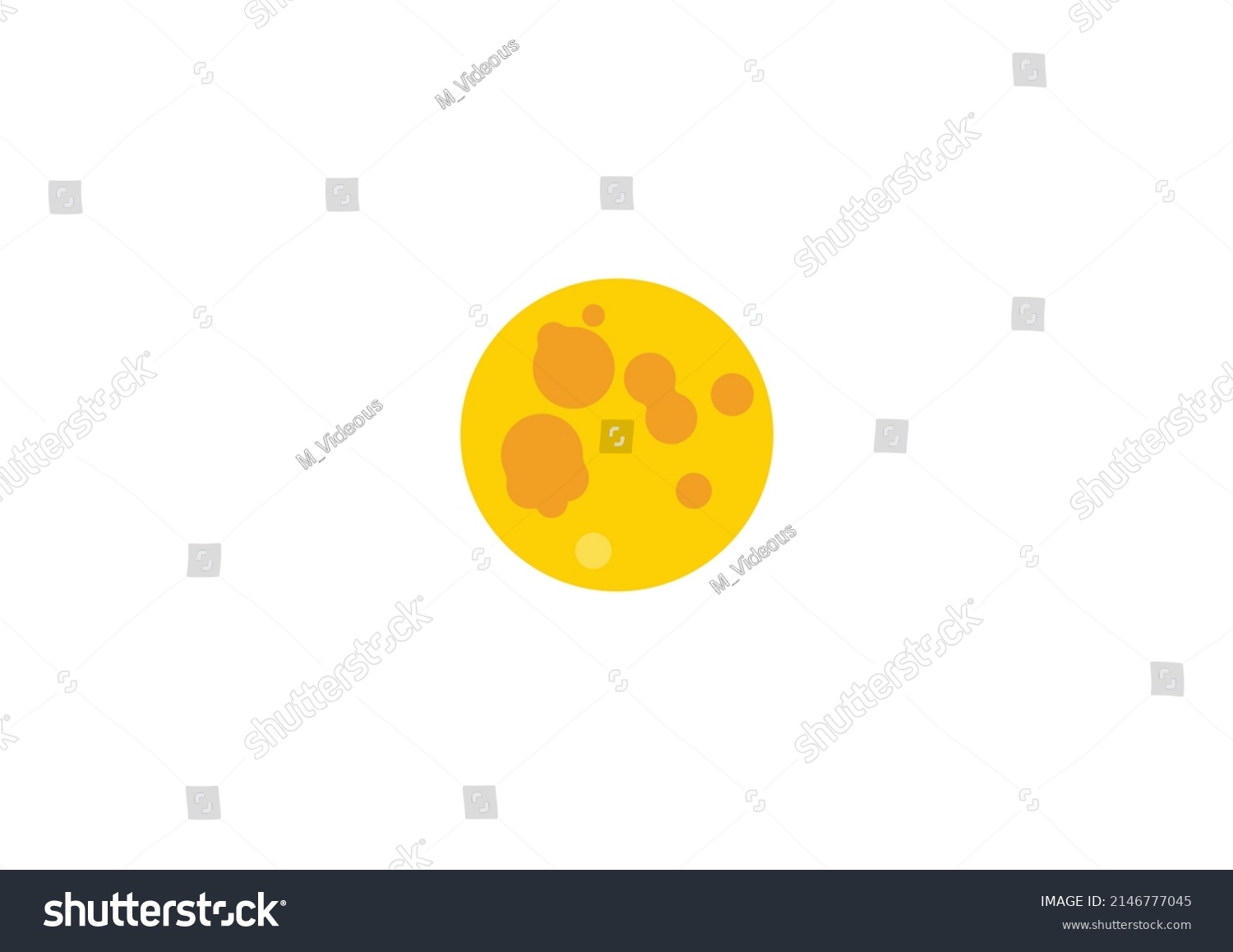 Full Moon Vector Isolated Emoticon Full Stock Vector (Royalty Free ...