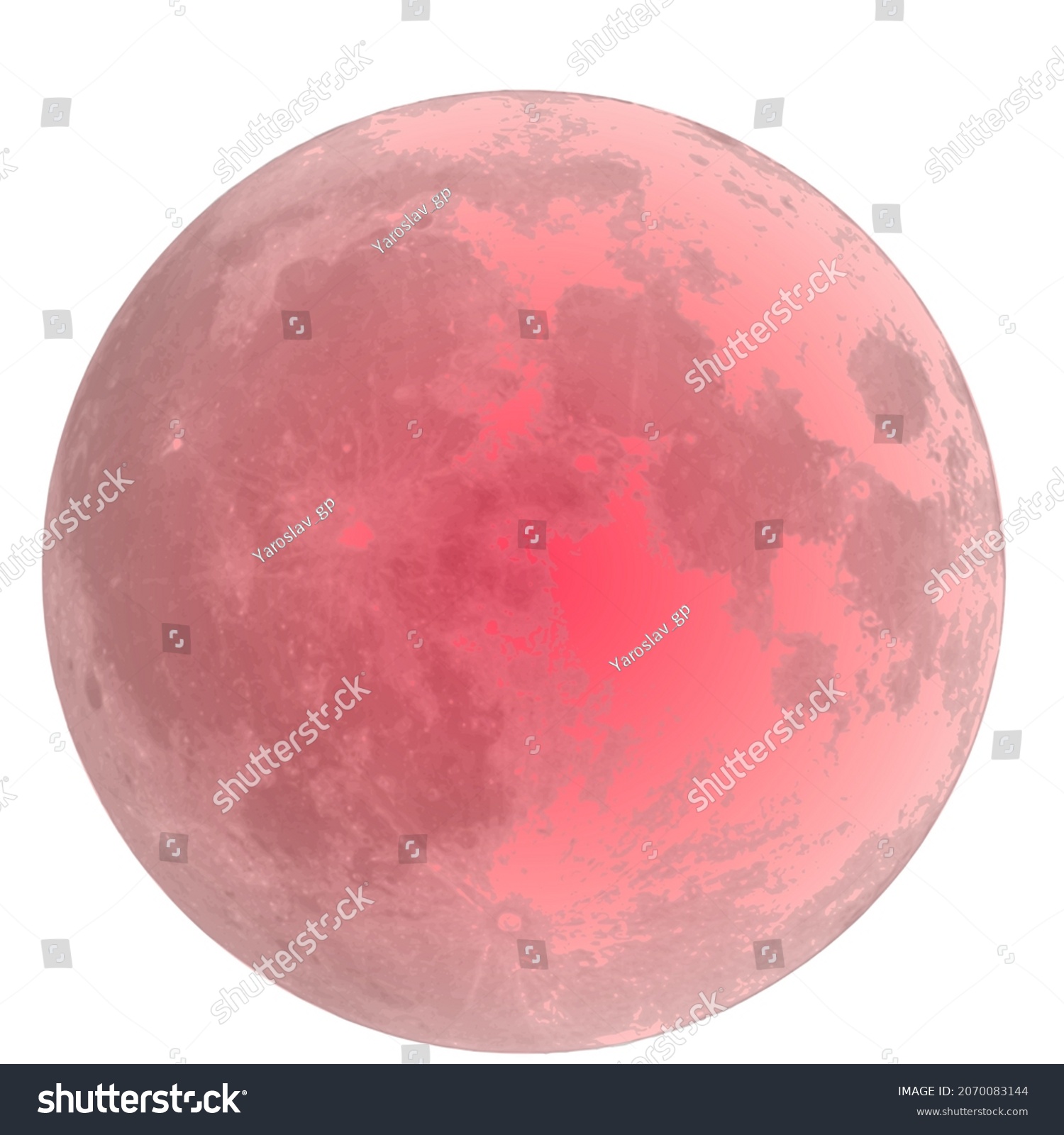 Full Red Moon Vector Graphics Stock Vector (Royalty Free) 2070083144 ...