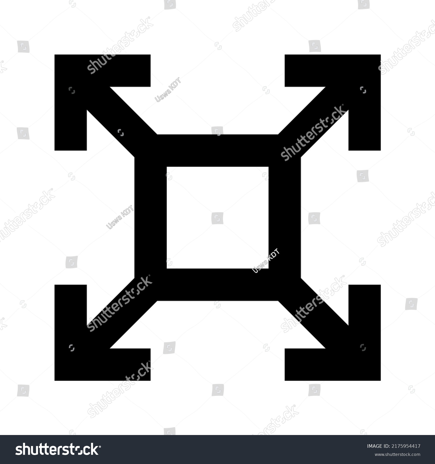 Full Screen Icon Expand View Vector Stock Vector (Royalty Free ...