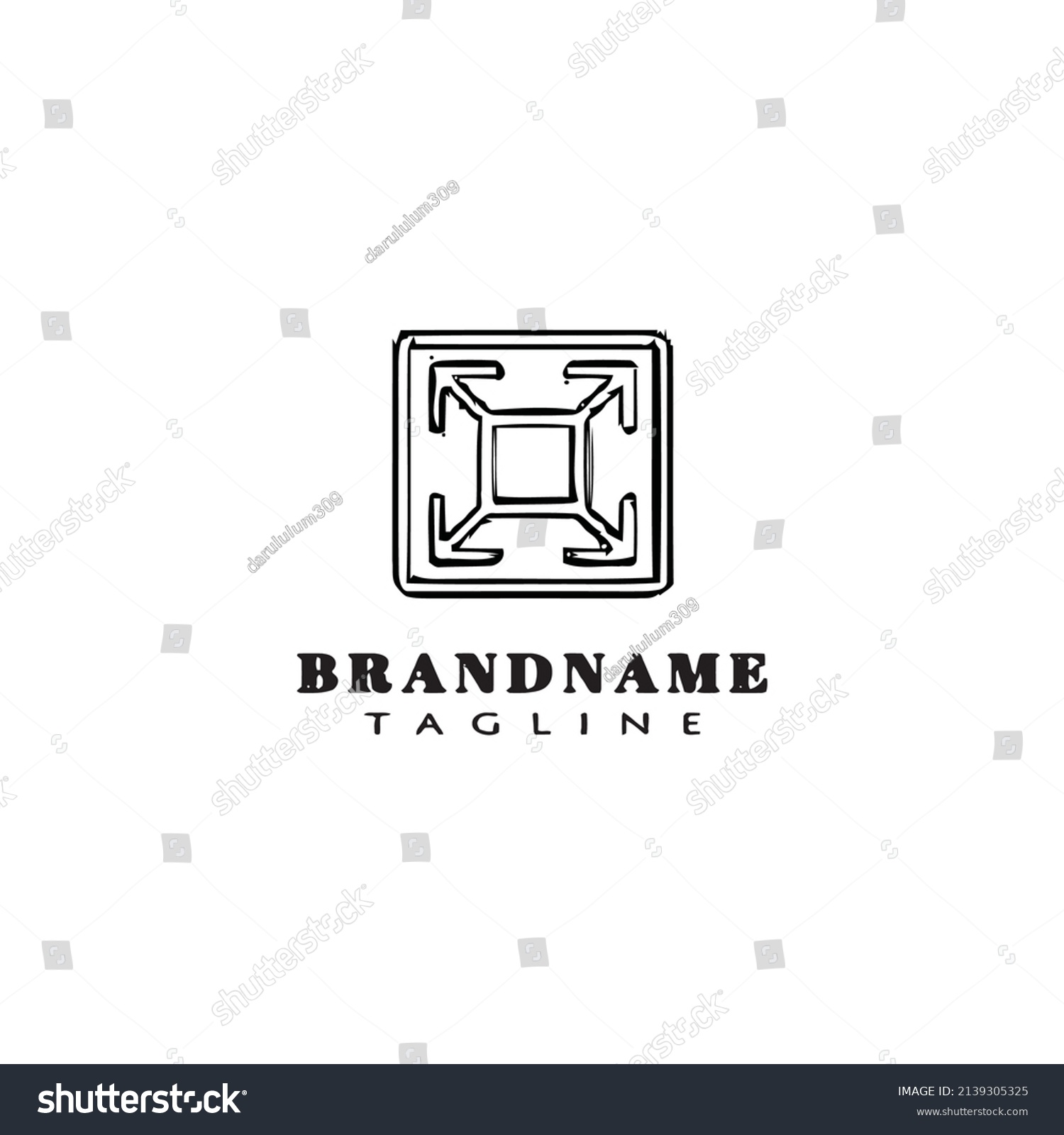 Full Screen Logo Icon Design Template Stock Vector (Royalty Free ...