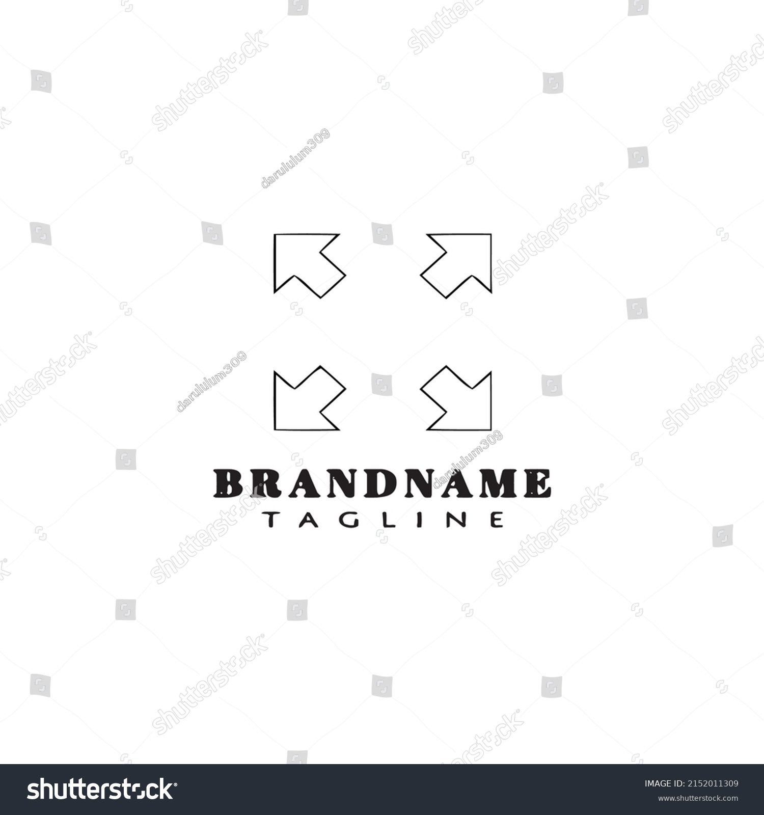 Full Screen Logo Icon Design Template Stock Vector (Royalty Free ...